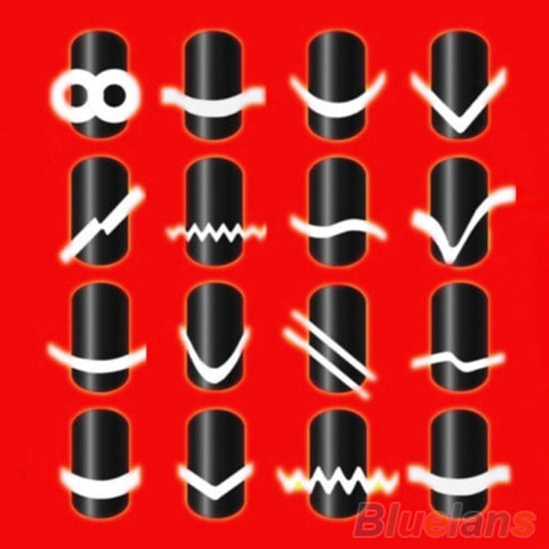 Fairnull 48Pcs/Sheet DIY 18 Style French Manicure Nail Art Tips Tape ...