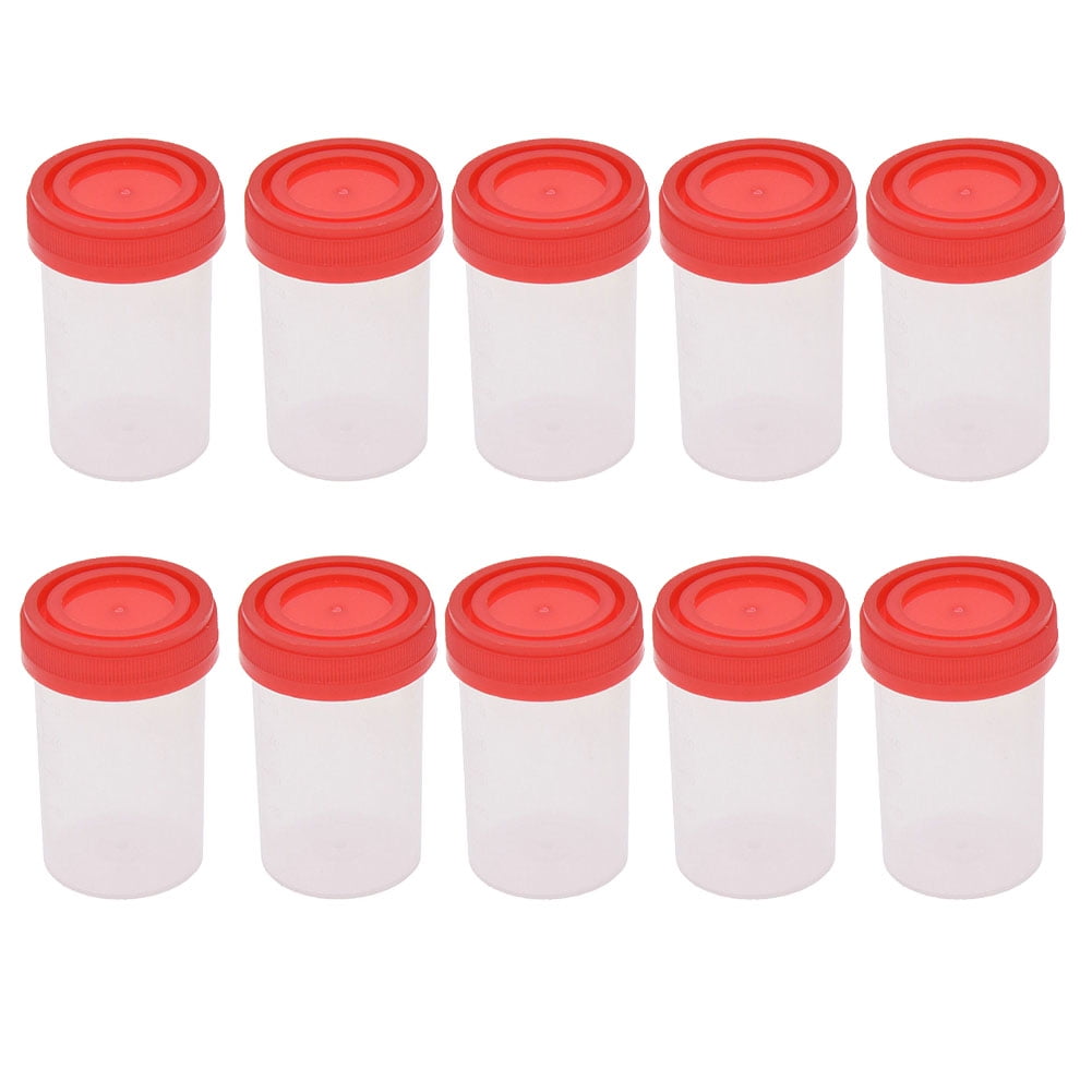 Fairnull 5/10Pcs Hospital 60ml Urine Sample Collection Cup Bottle ...