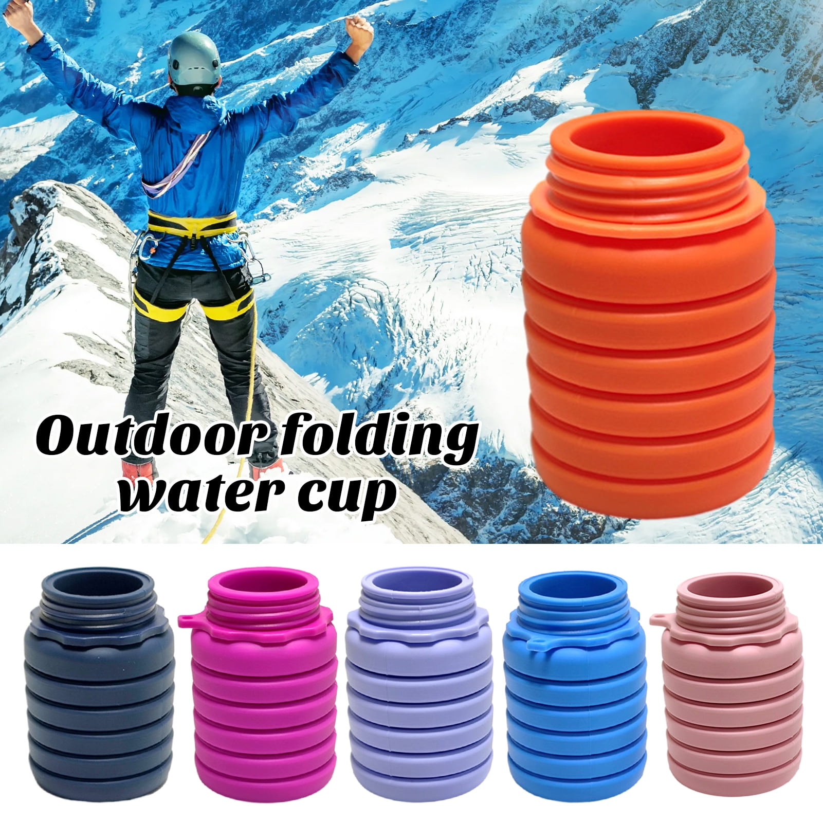 Fairnull 500ml Outdoor Sports Silicone Folding Water Cup Portable ...