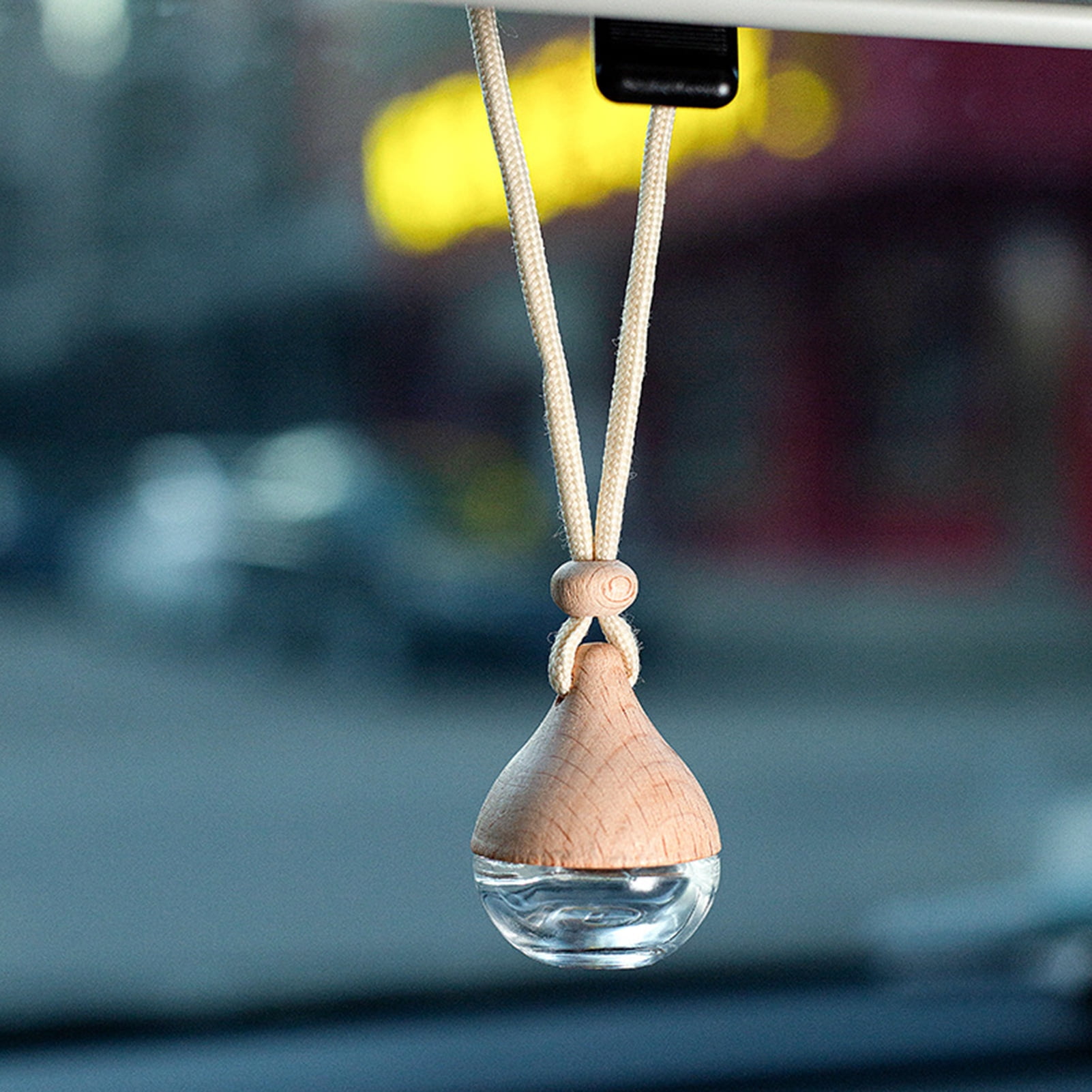Fairnull 6ml Water Drop Shape Glass Car Perfume Bottle with Lanyard ...