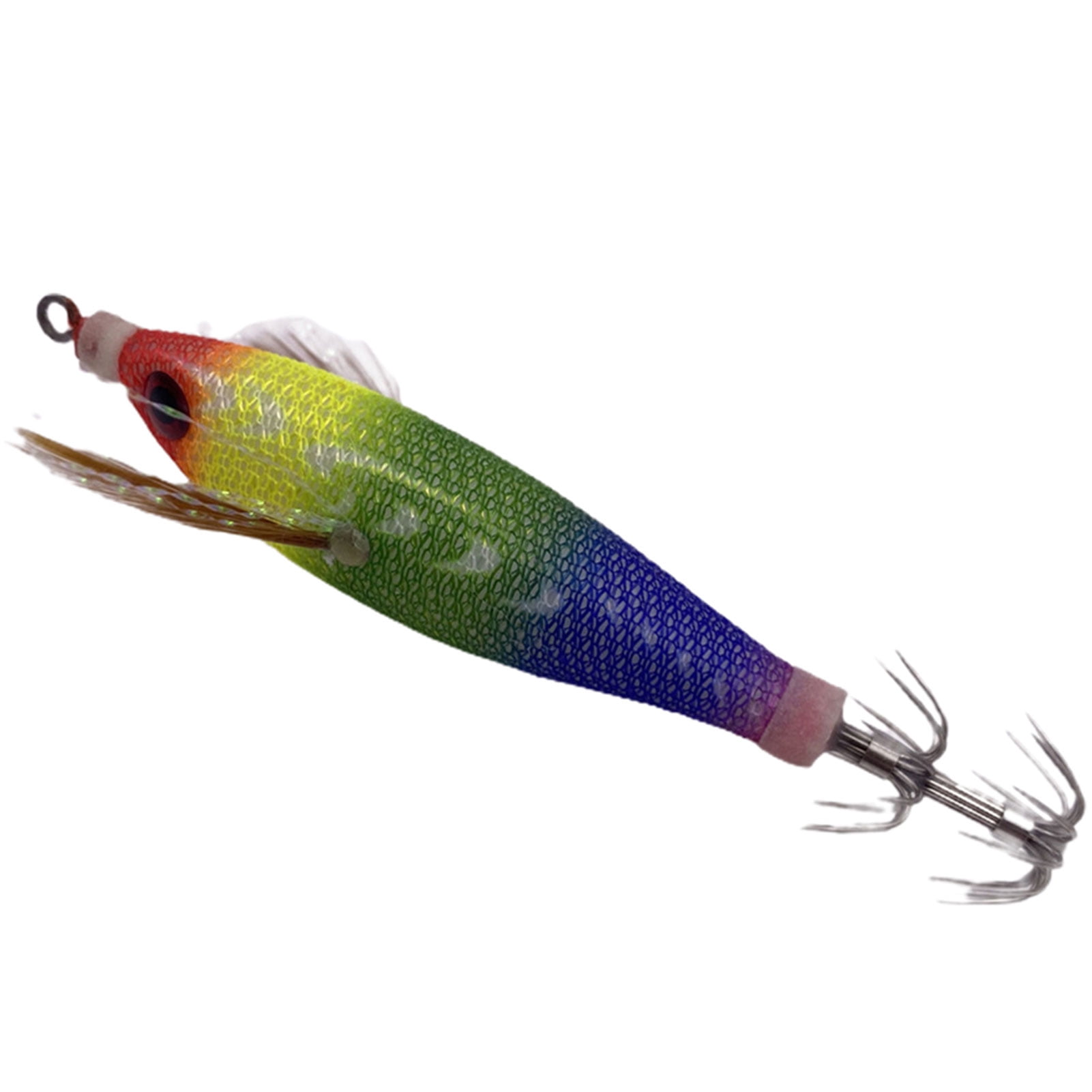 Fairnull 8cm/6g Luminous Shrimp Bait Sharp Squid Hook Simulation 3D Fisheye Jigging Fishing ...