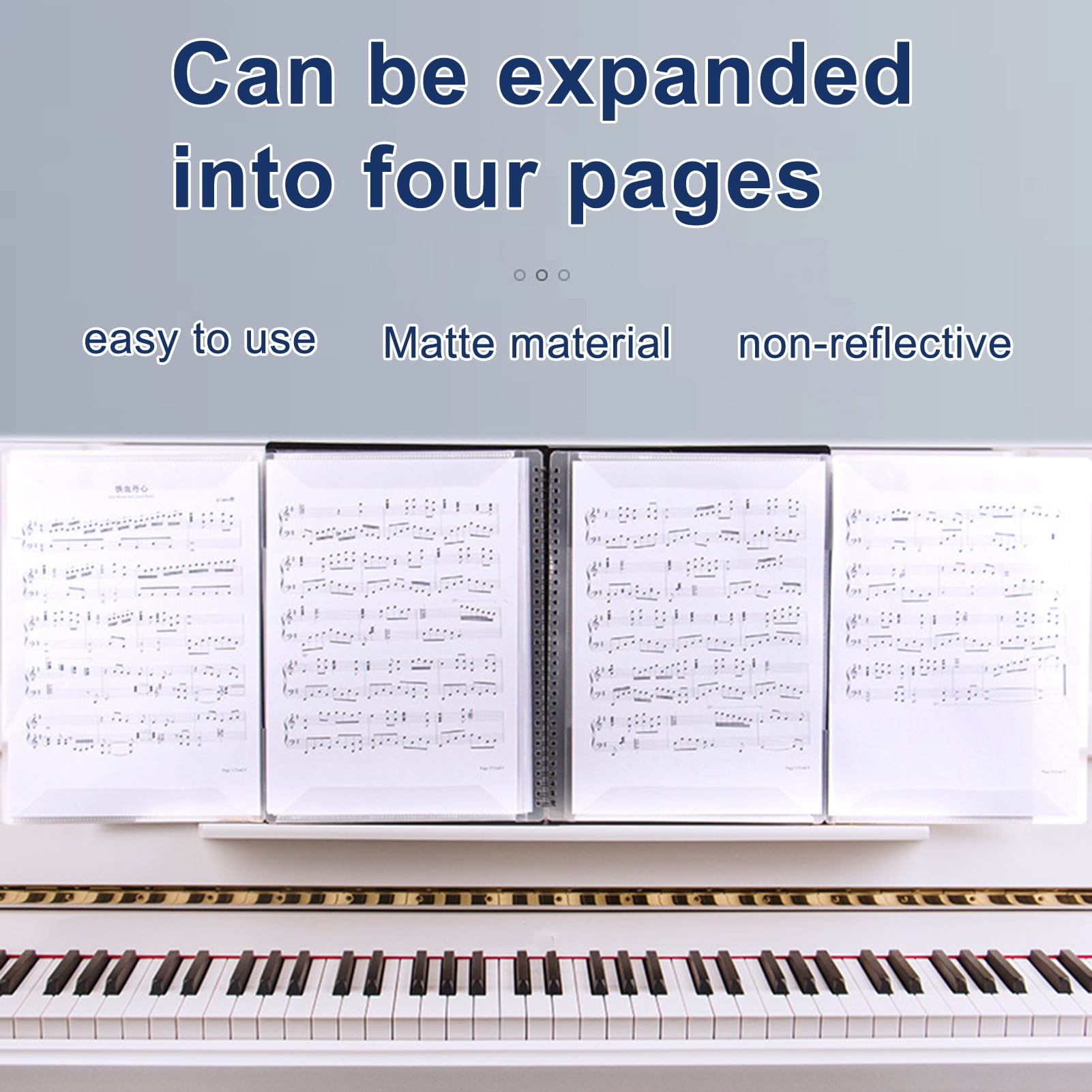 Fairnull A4 Band Folder 4-Sided Spread Easy Operation 40 Sheets Piano ...
