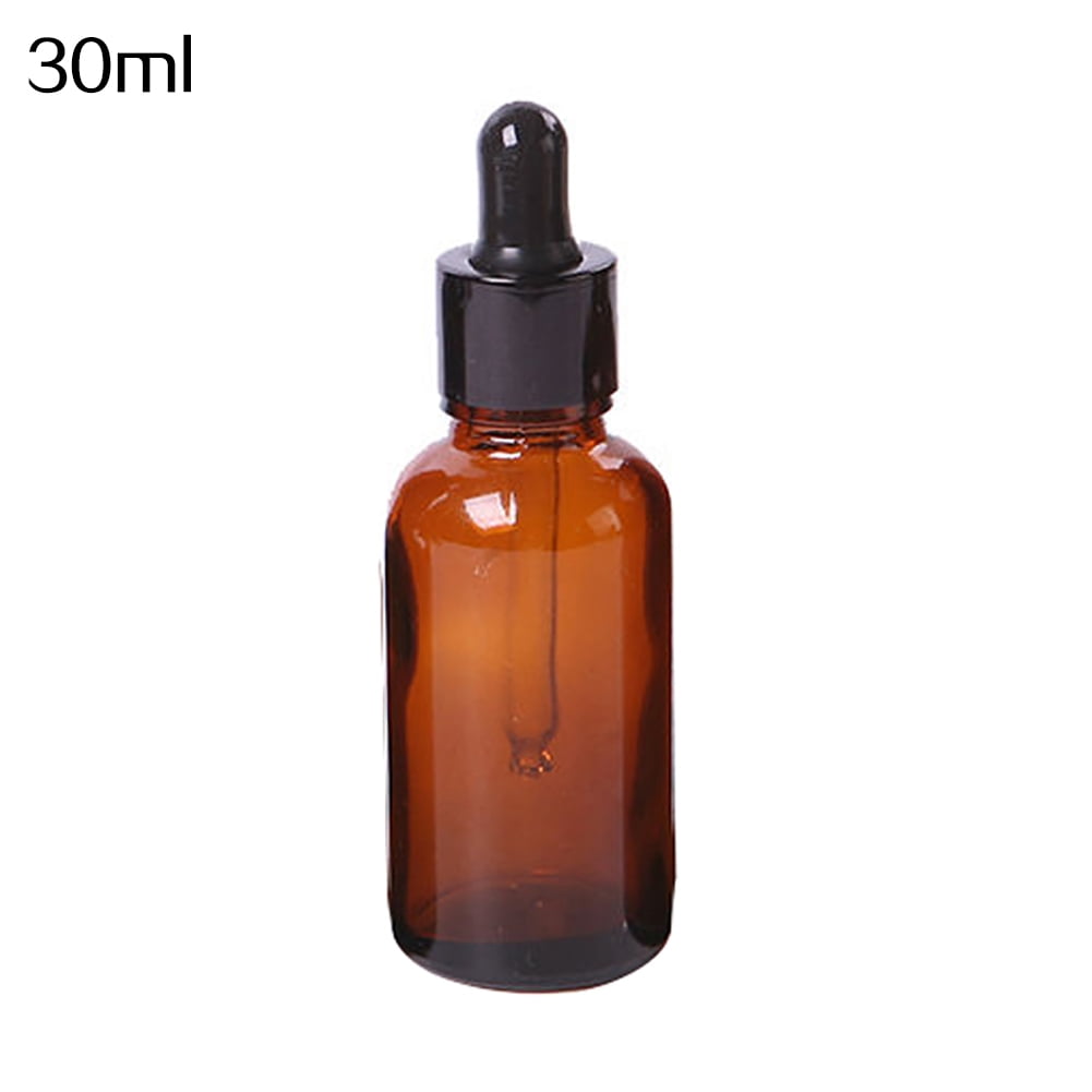 Fairnull Amber Glass Essential Oil Liquid Reagent Pipette Empty Dropper ...
