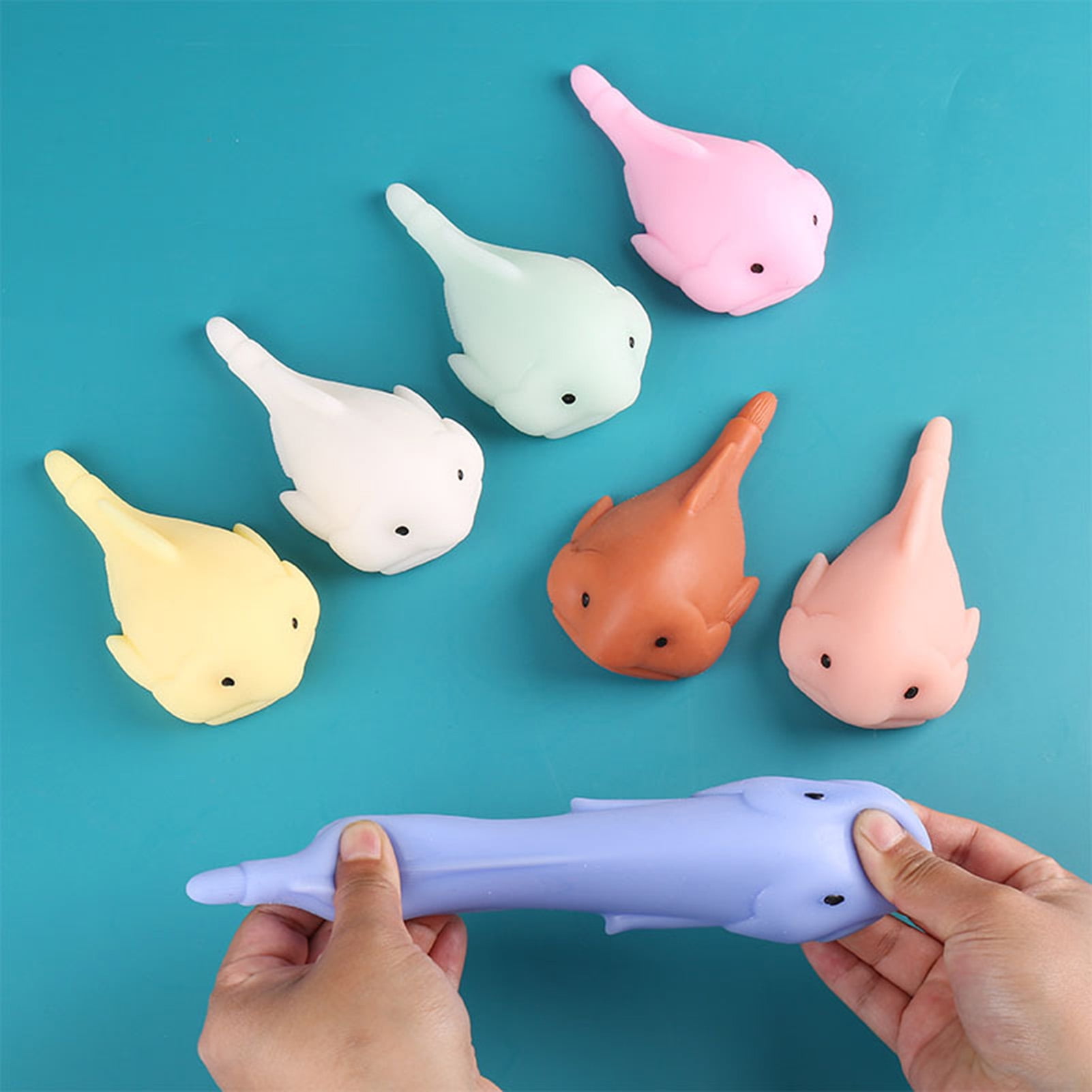 Fairnull Animal Squeeze Toy Soft TPR Lovely Colorful Fish Monsters ...