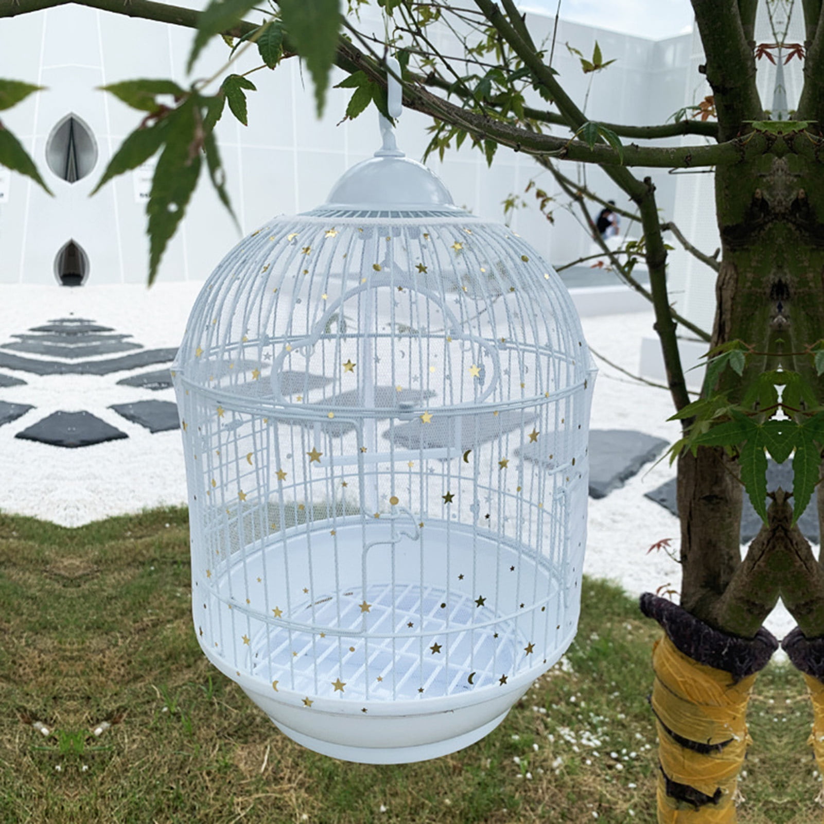 Fairnull Bird Cage Mesh Cover Easy to Clean Adjustable Elastic Soft ...