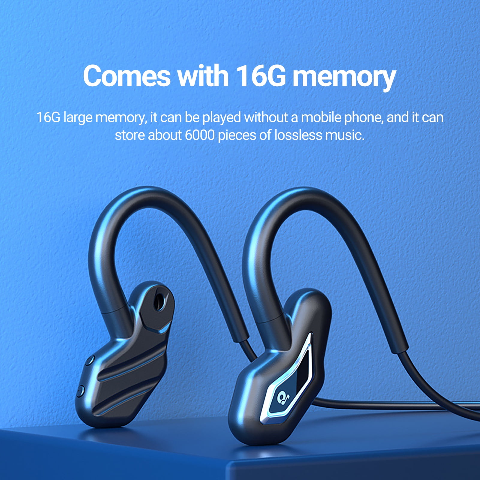 Fairnull Bone Conduction Earphone Ear Hook Built-in Memory IPX5 ...