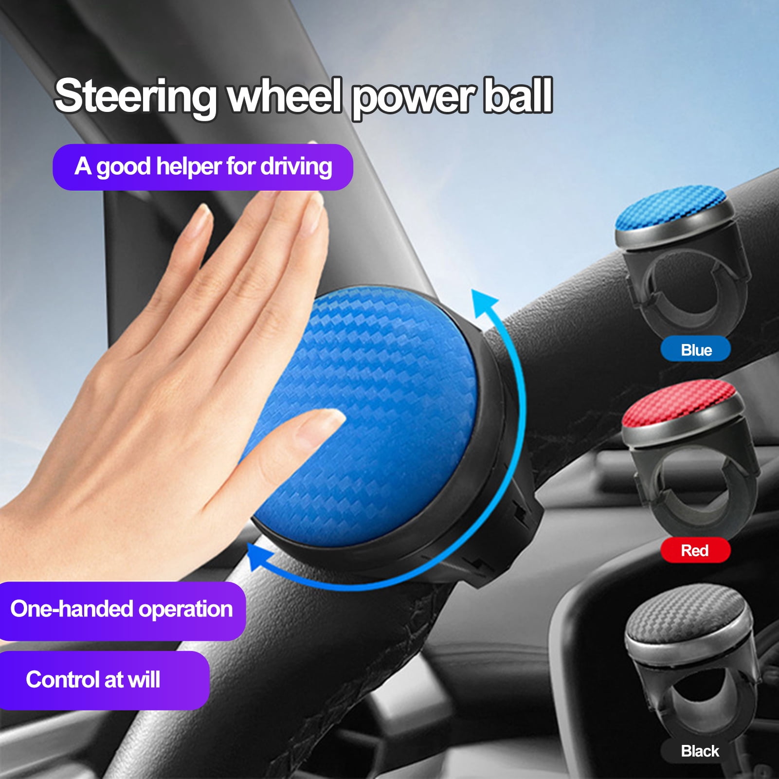 Fairnull Car Steering Wheel Knob Turning Power-Saving Auxiliary Car ...