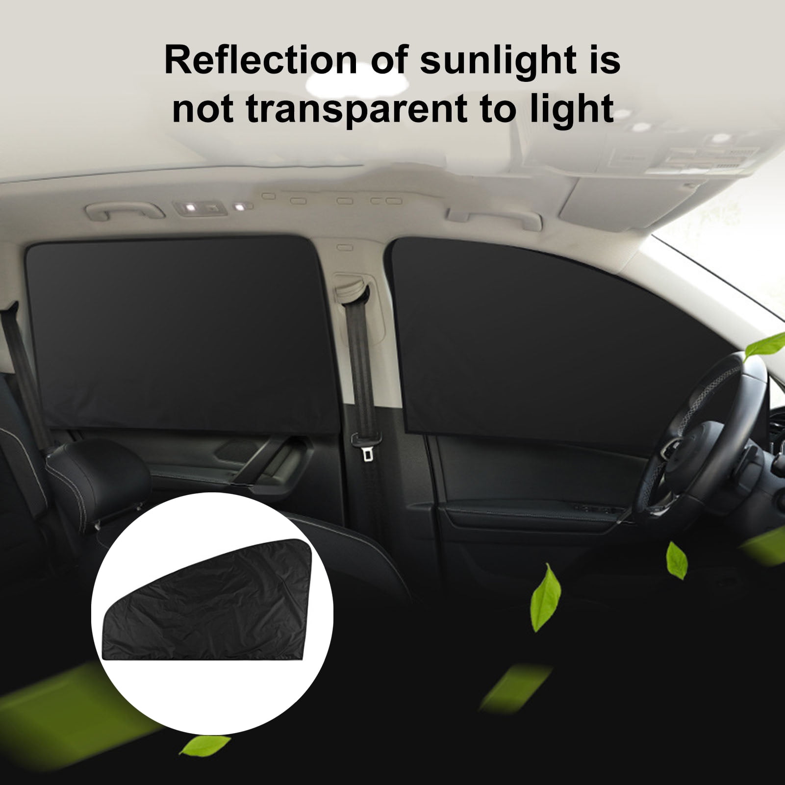 Fairnull Car Window Sun Shade Magnetic Foldable Left Right Rear Window ...