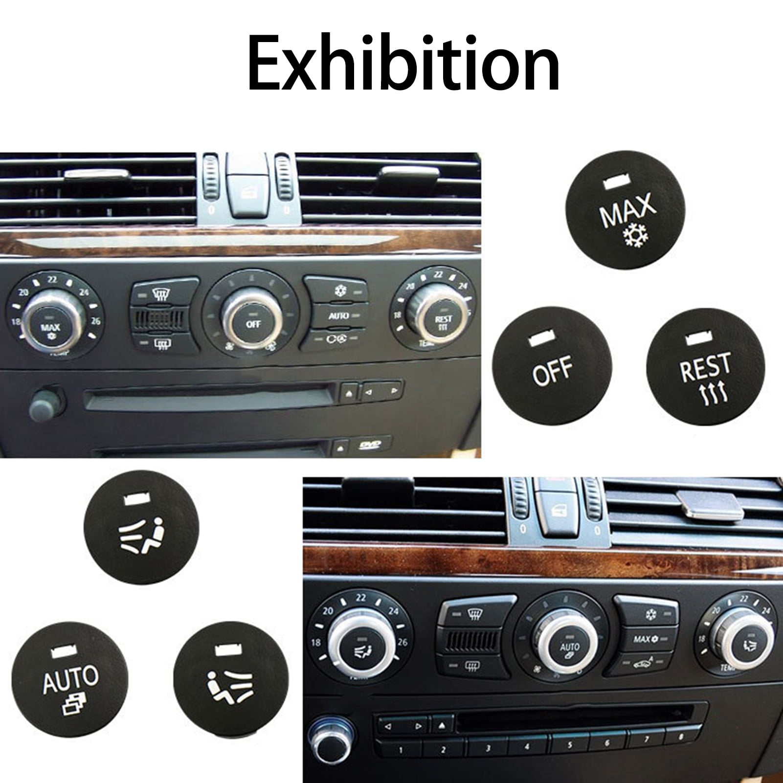 Fairnull Central Control Knob E60 Air Conditioning Panel Switch Button ...