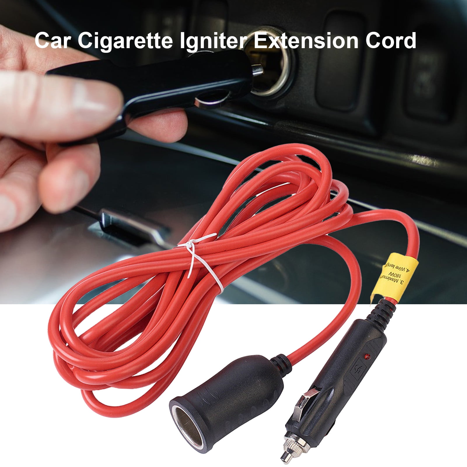 Fairnull Cigarette Igniter Extension Cord Universal Safe Plug Play 12V ...