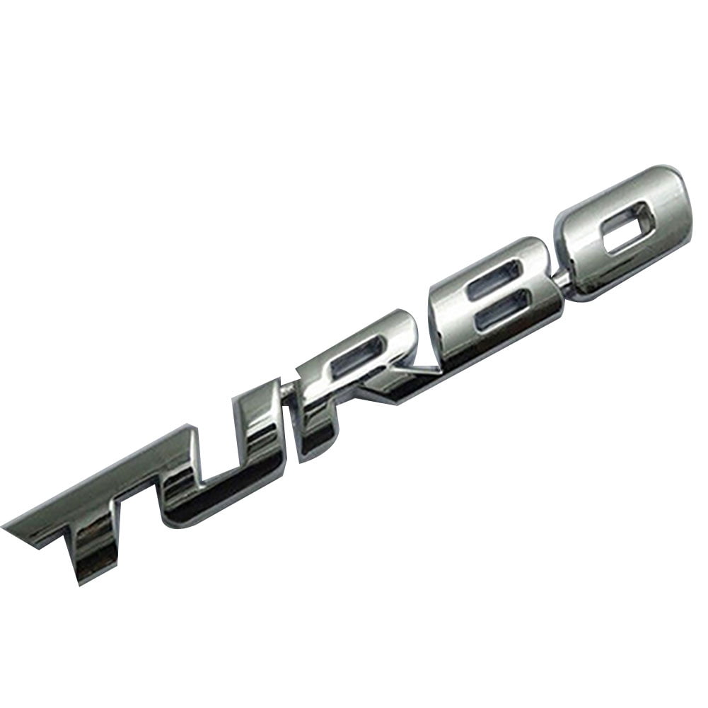 Fairnull Cool 3D Alloy Metal Letter Turbo Car Motorcycle Emblem Badge ...