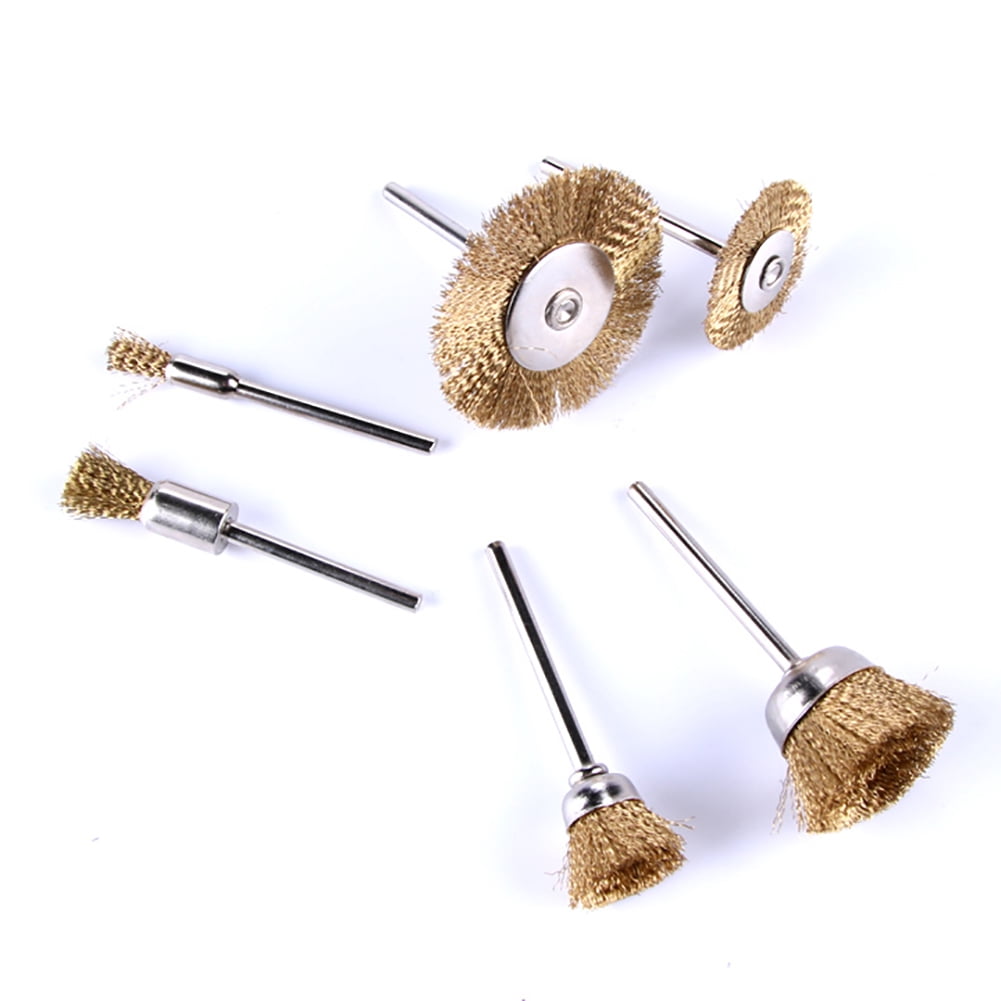 Fairnull Copper Steel Wire Brush Polishing Car Wheels Full kit Rotary ...