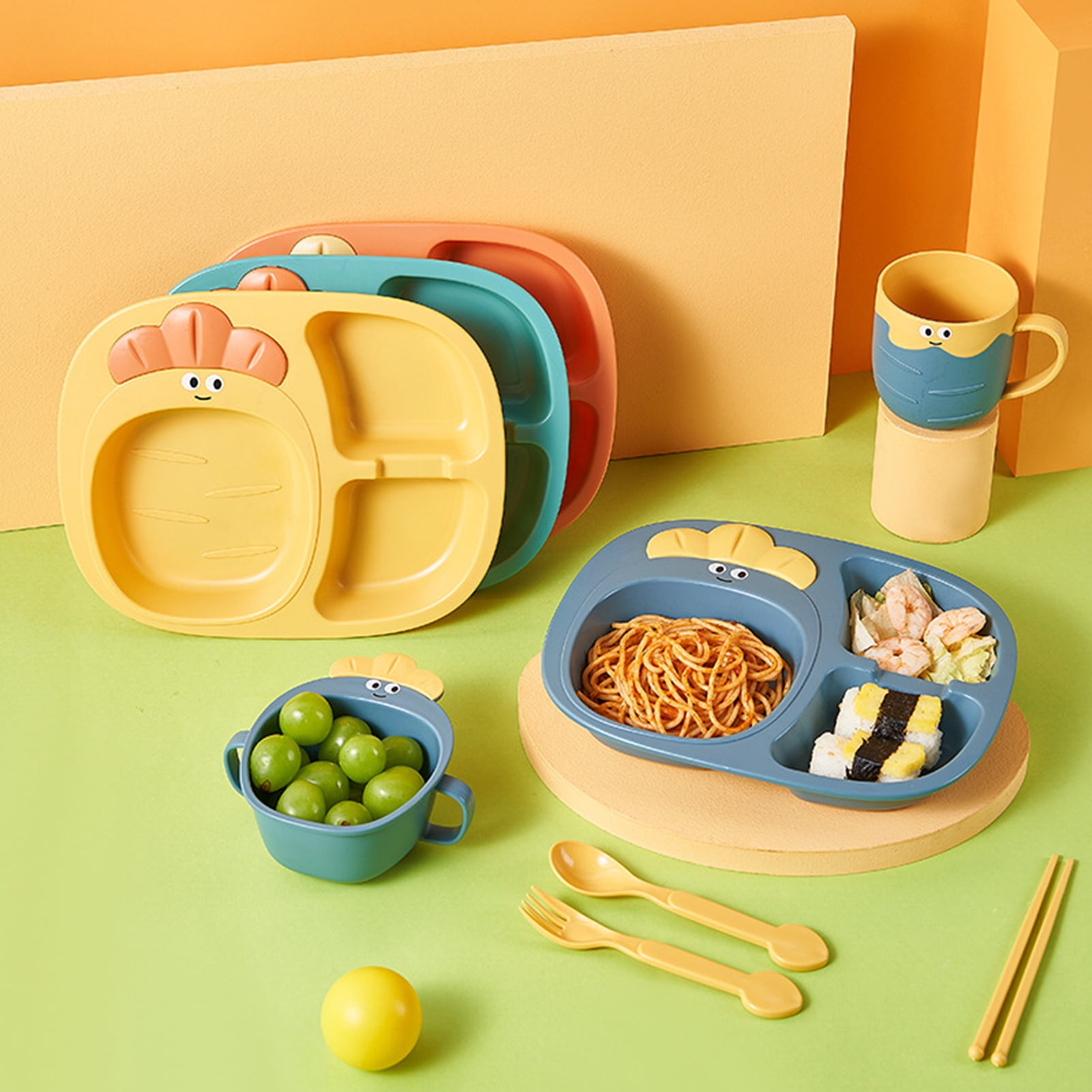 Fairnull Cutlery Set Radish Compartment Creative Cute Shape Easy to ...