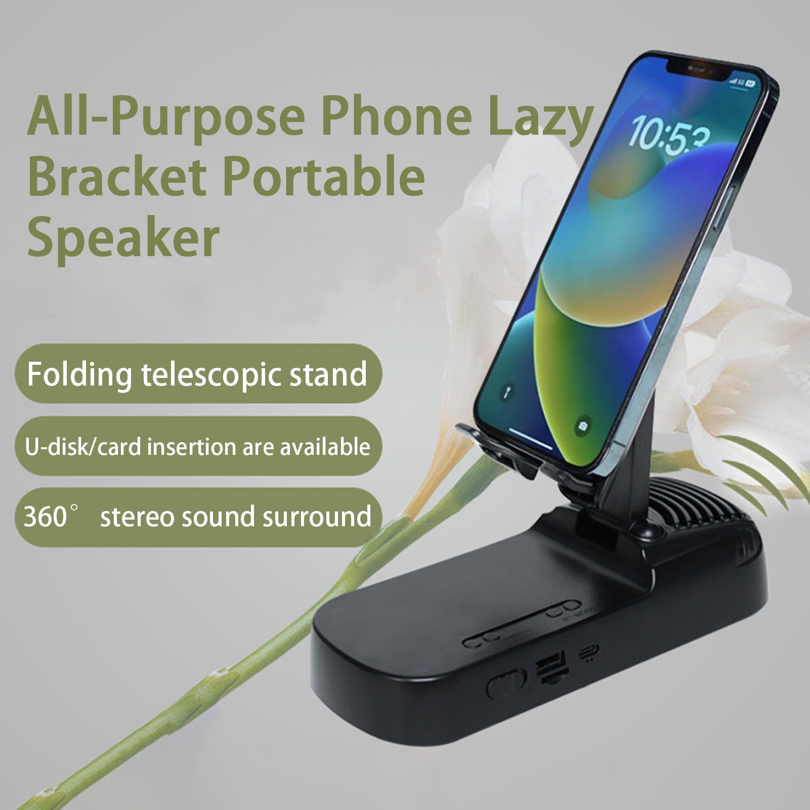 Fairnull Desktop Phone Holder Height Adjustable Strong Load Bearing ...