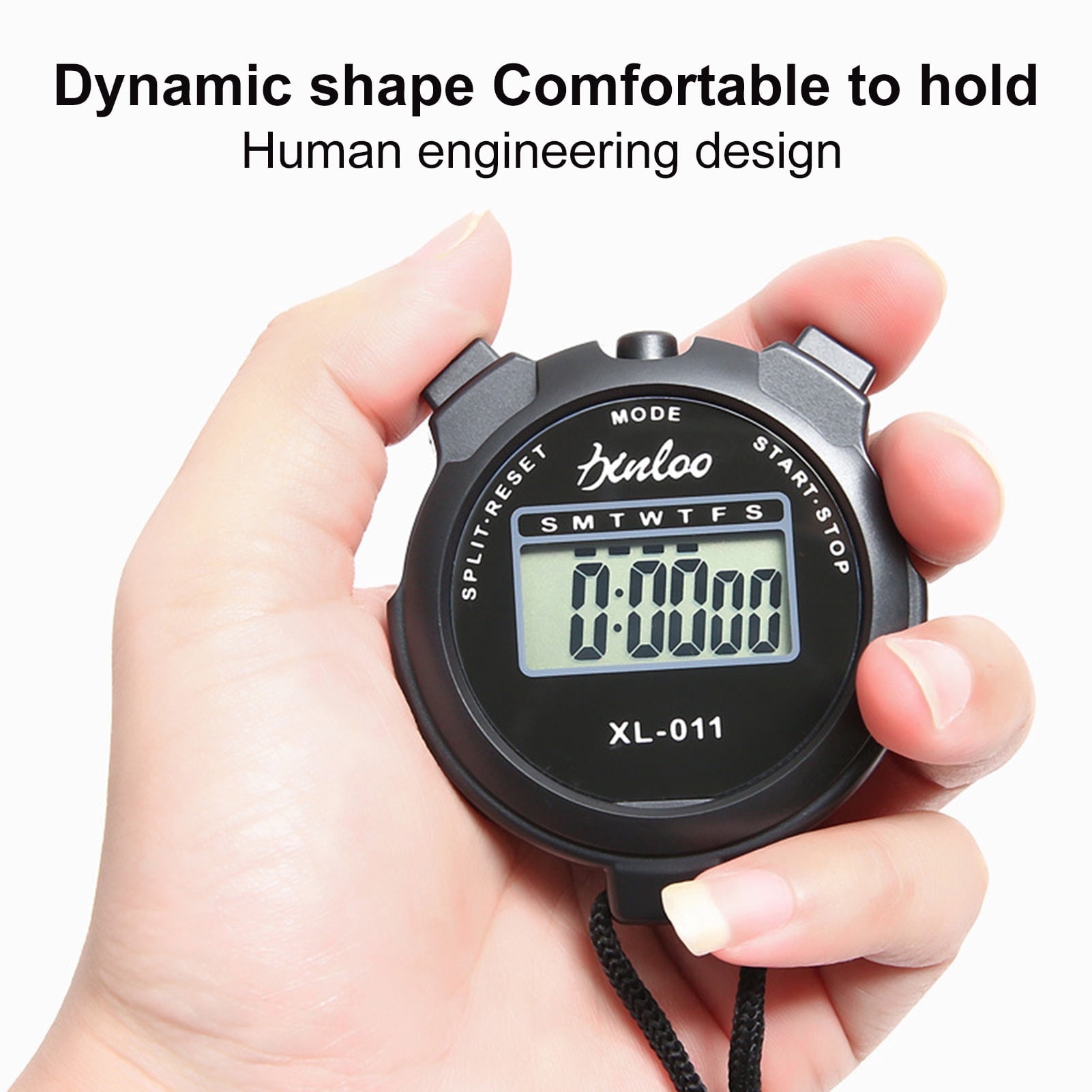 Digital Stopwatch Waterproof Compact Size Simple Operation No Clock No ...