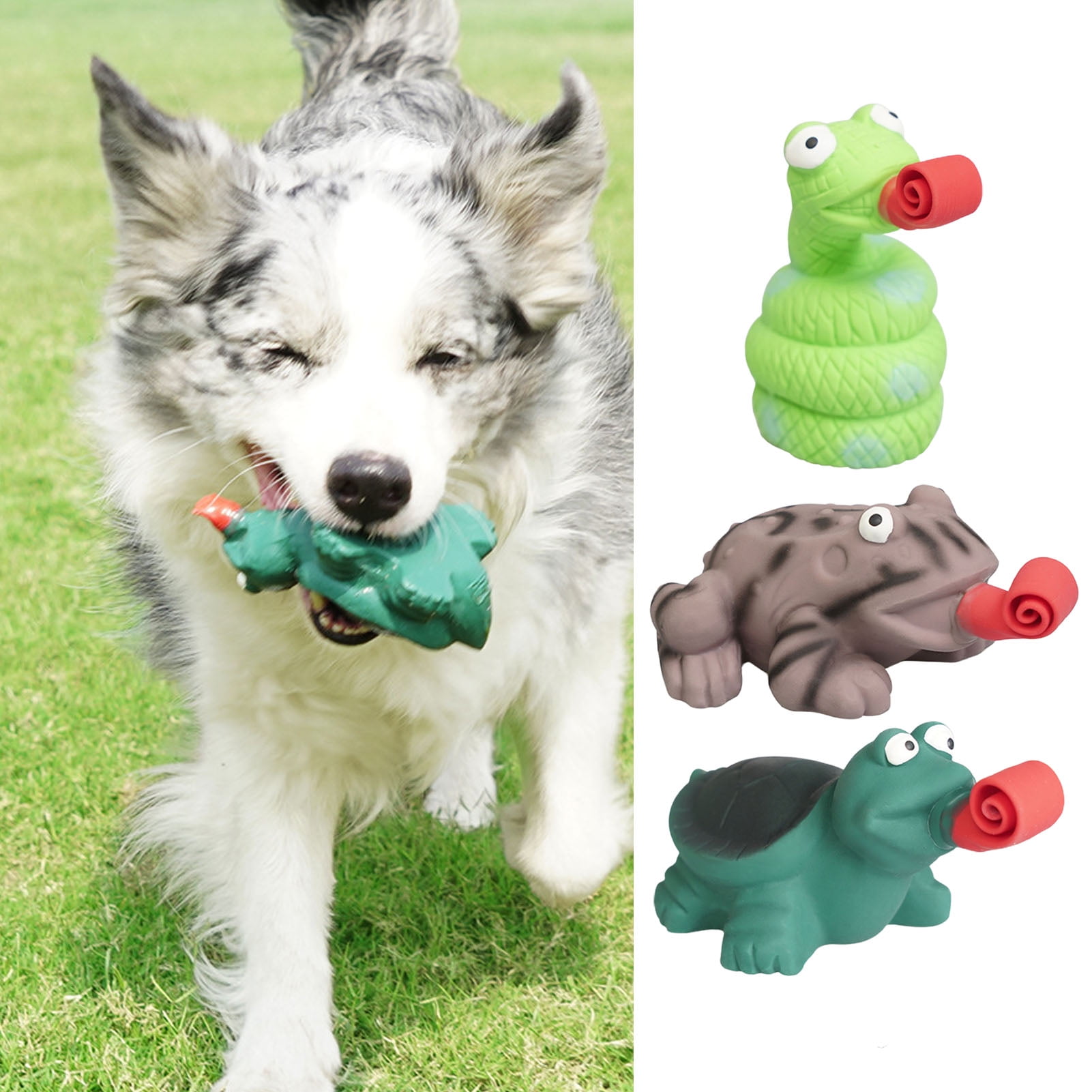 Fairnull Dog Grinding Toy No Odor Soft Retractable Tongue Lightweight ...