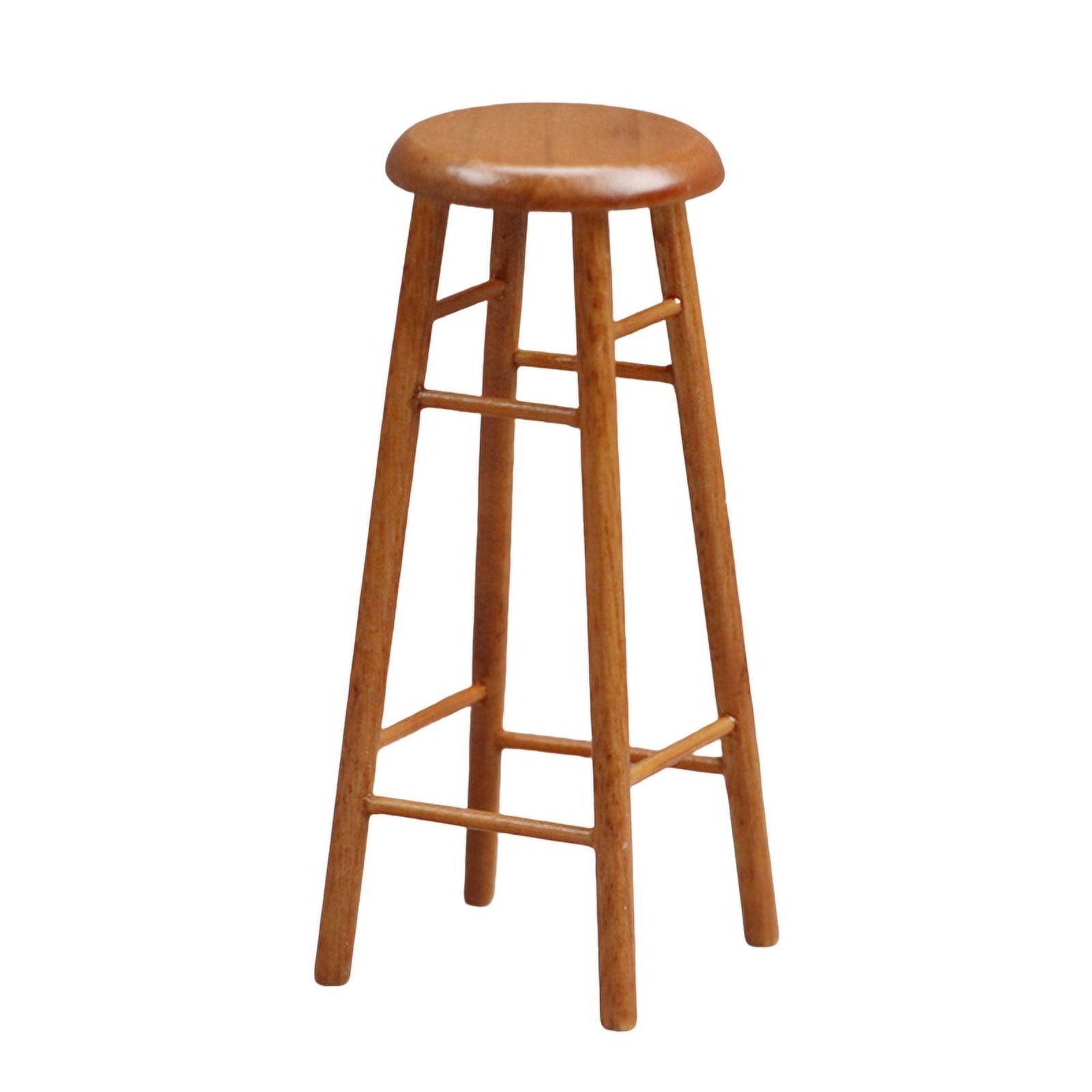Fairnull Dollhouse Stool Realistic Wood Craft High Stool Doll Life ...