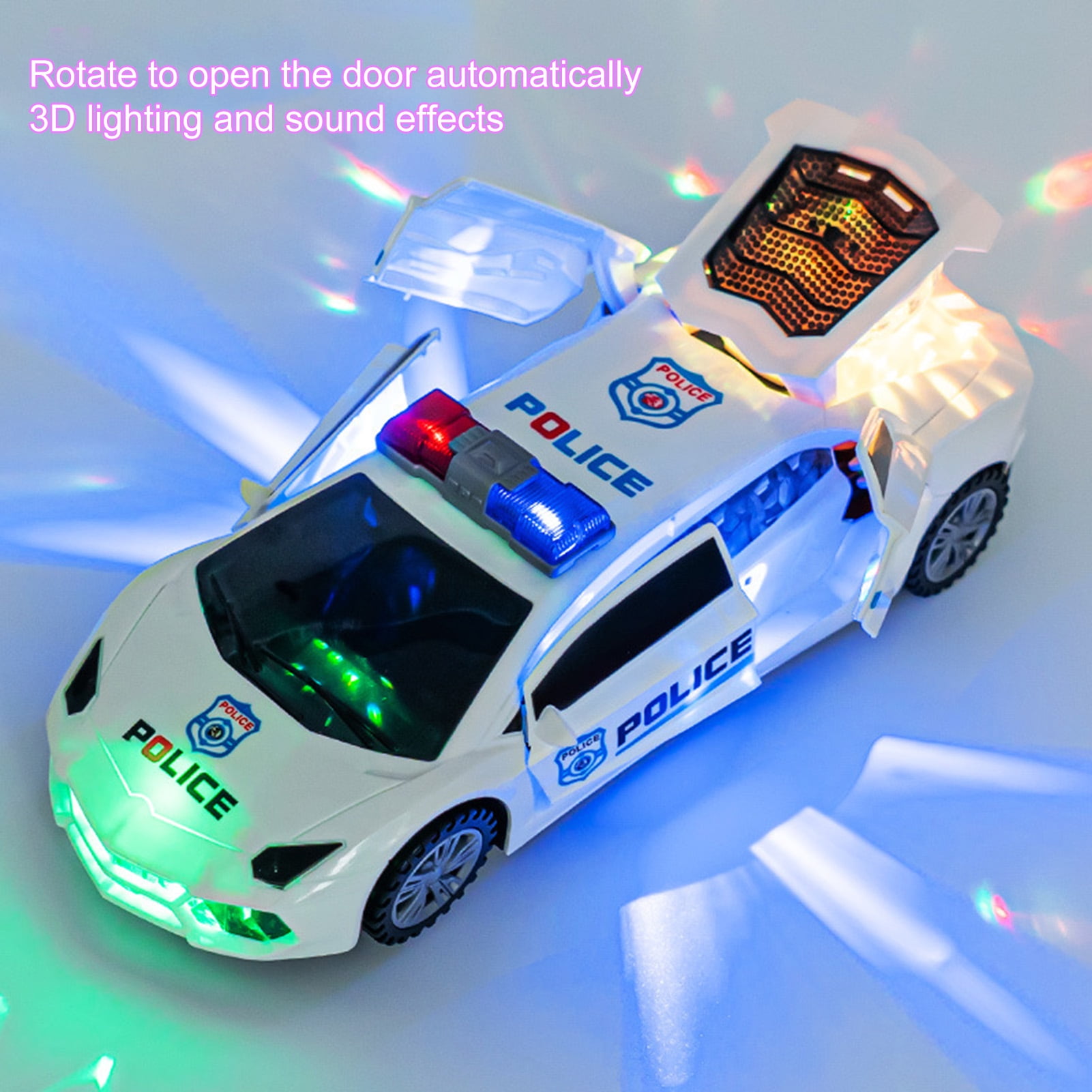 Fairnull Electric Dancing Police Car Automatic Obstacle Avoidance ...
