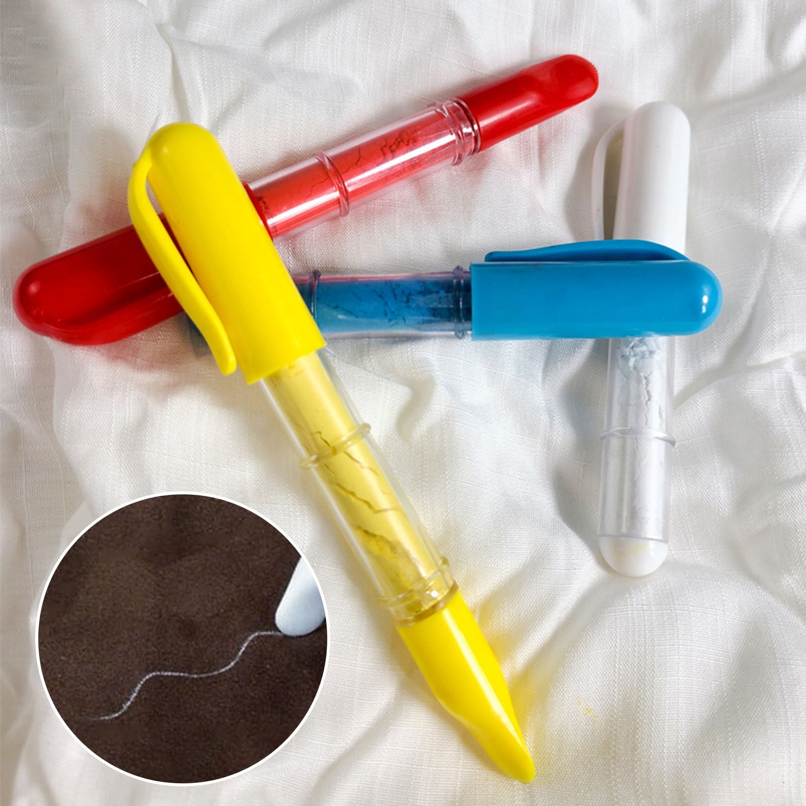 Fairnull Fabric Pen No Dirty Hands Anti-Break Easy to Erase Fine Lines ...
