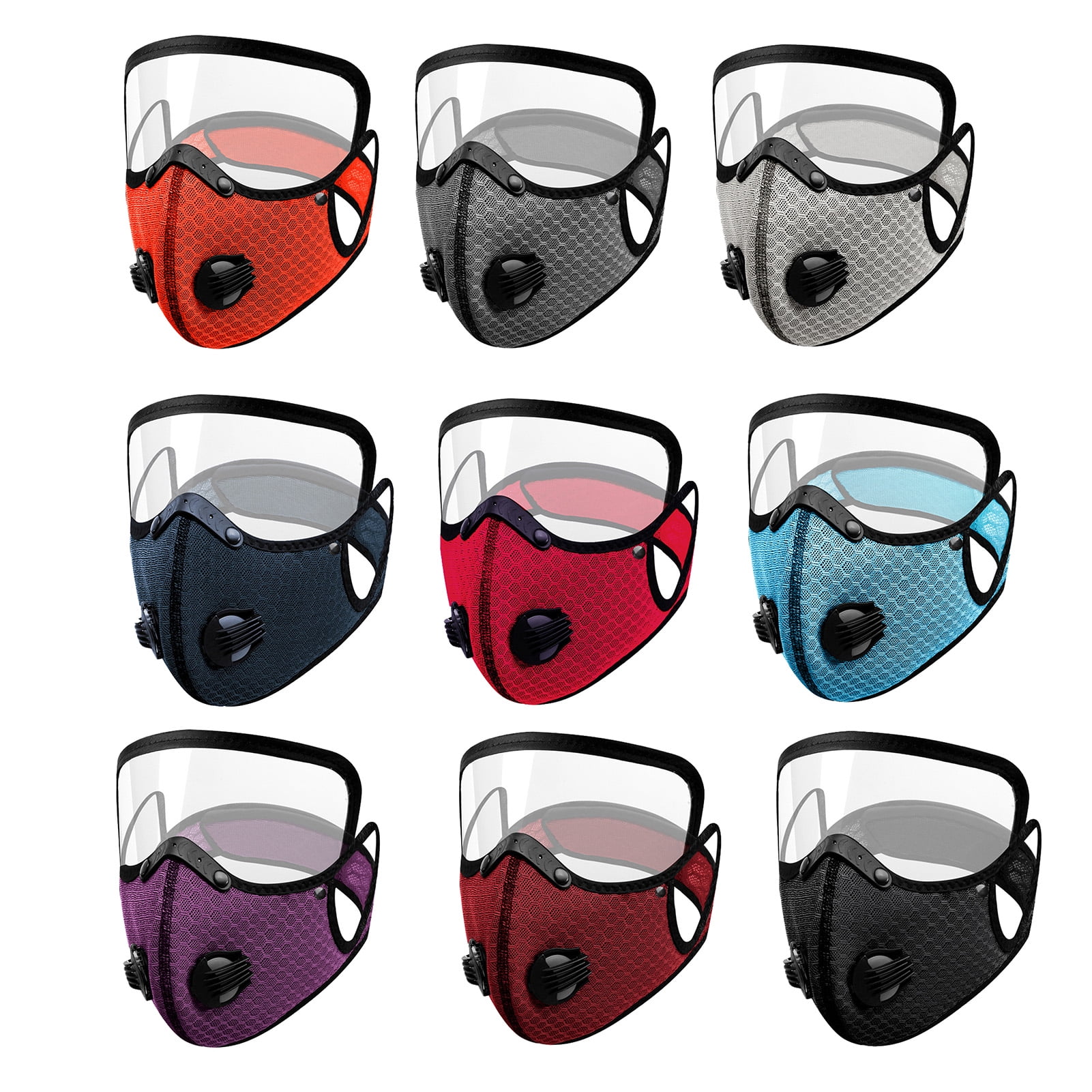 Fairnull Face Shield with Anti-fog Lens Filter Washable Reusable Unisex ...