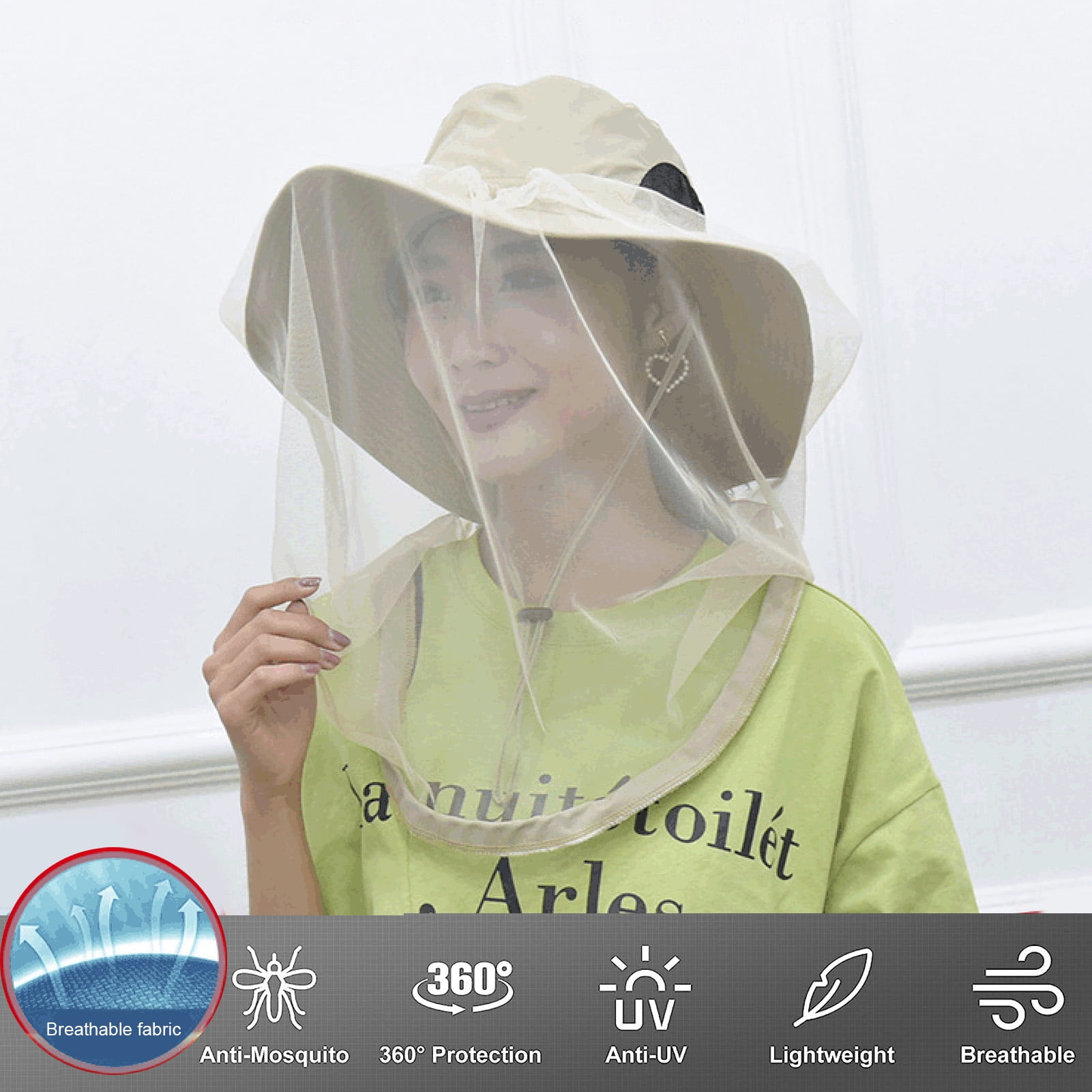 Fairnull Fishing Sun Hat Breathable Wide Brim Ultralight Foldable ...