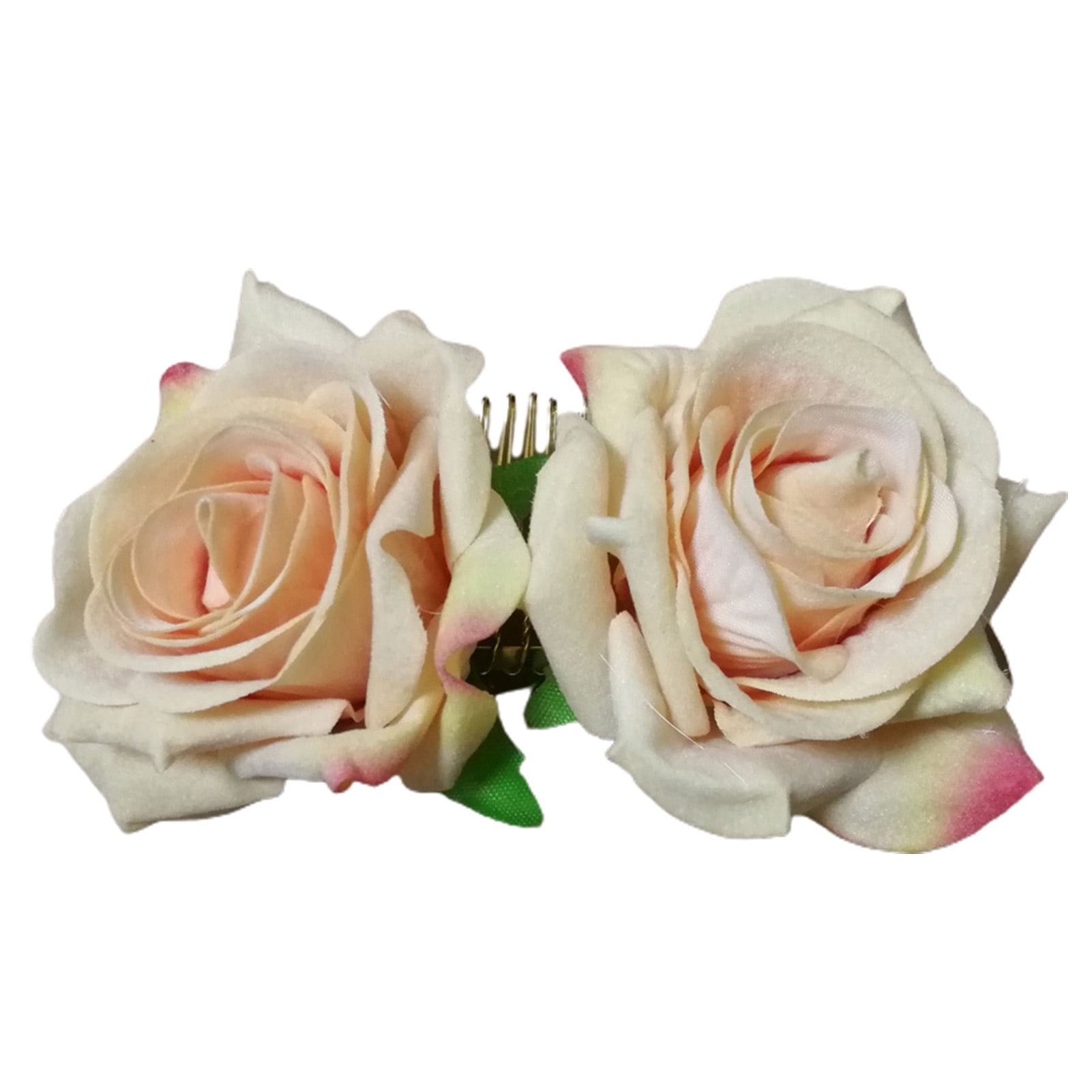 Fairnull Hair Comb Simulation Flower Realistic Rose Elegant Anti-slip ...