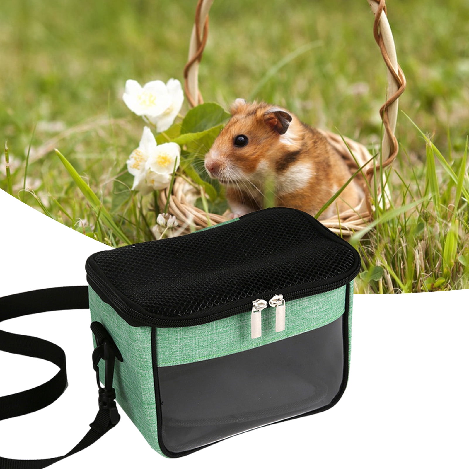 Fairnull Hamster Carrier Bag with Removable Liner Transparent Window ...