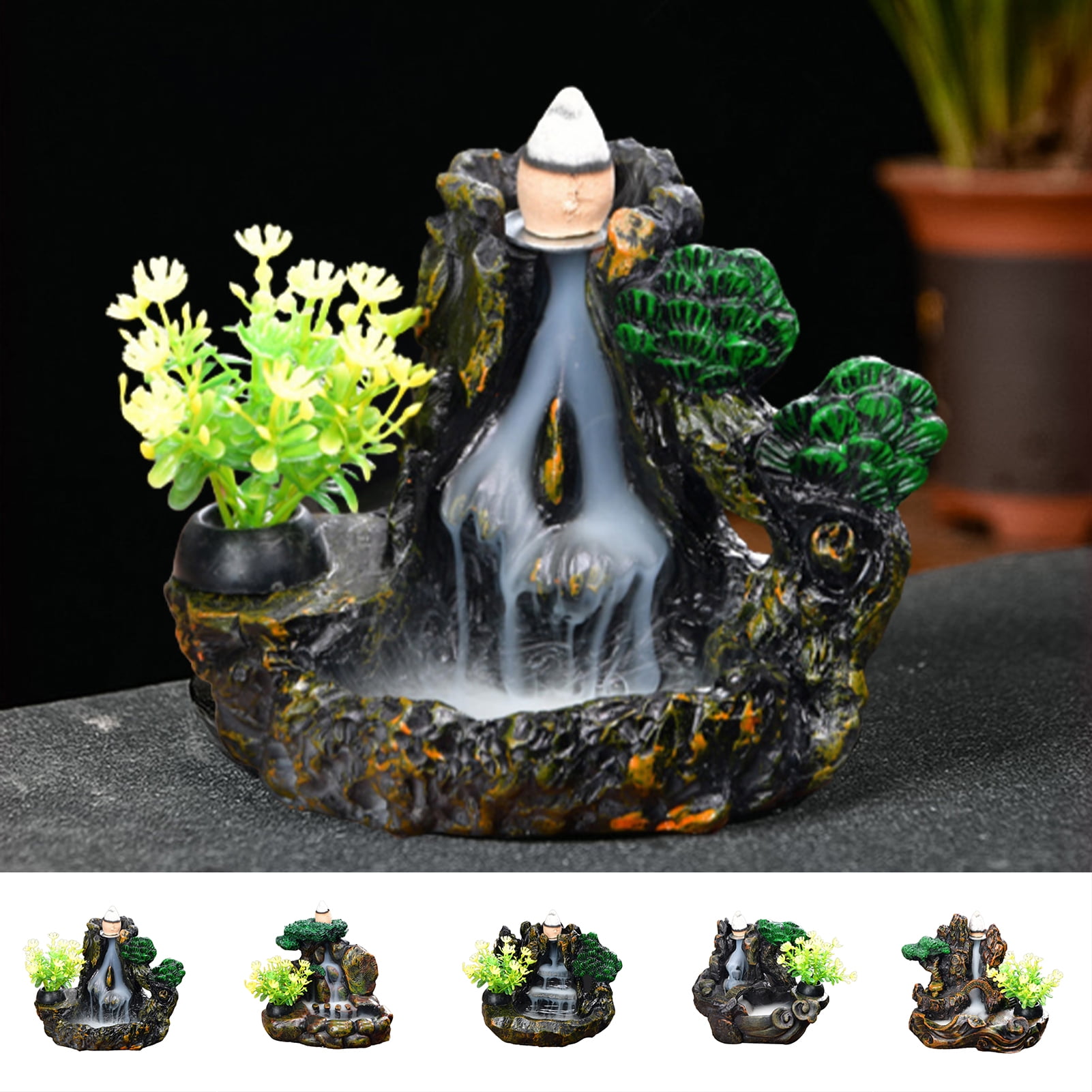 Fairnull Incense Burner Large Hole Quick Smoke Resin Living Room ...