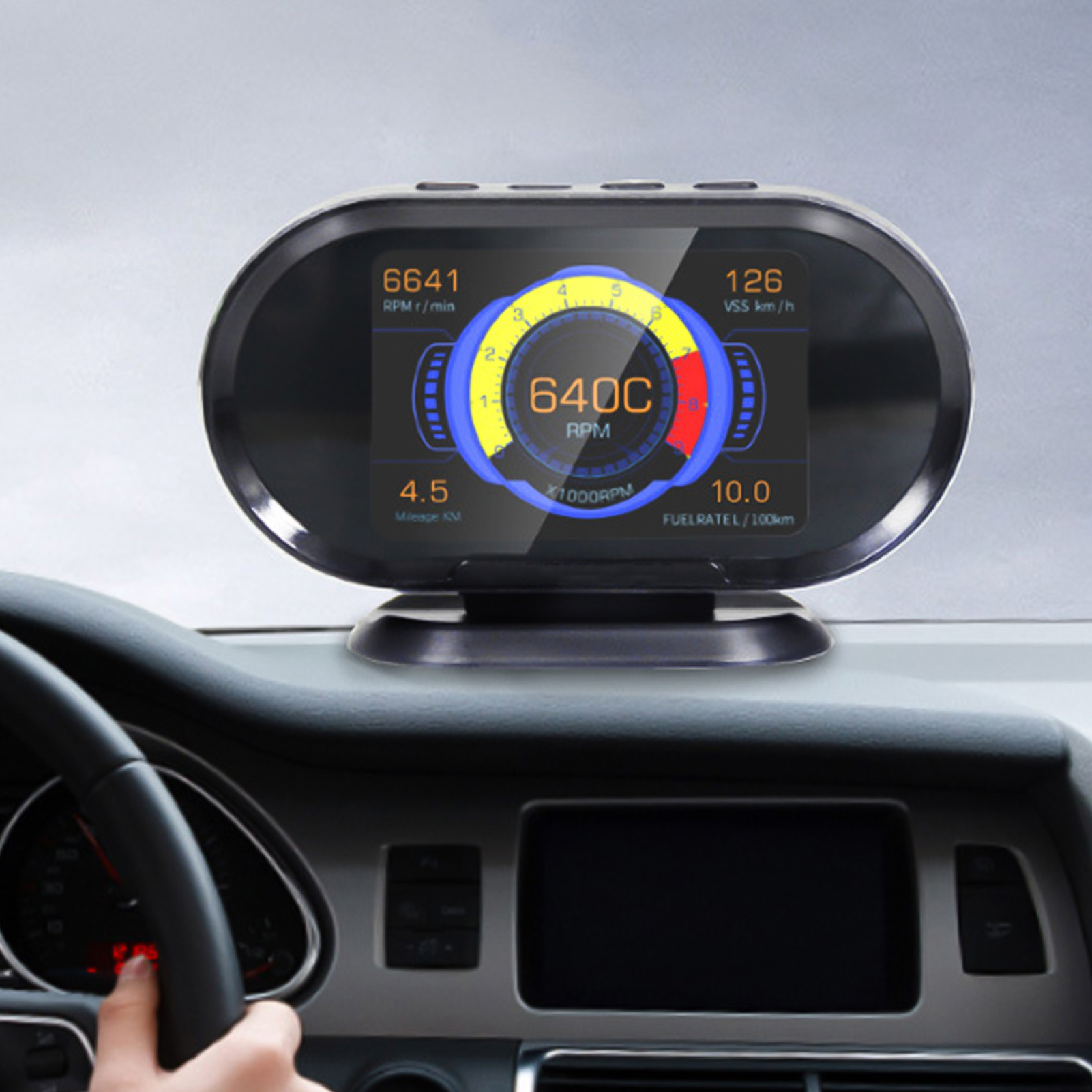 Fairnull KW206 2 in 1 Car OBD Fault Scanner HUD Head up Display ...