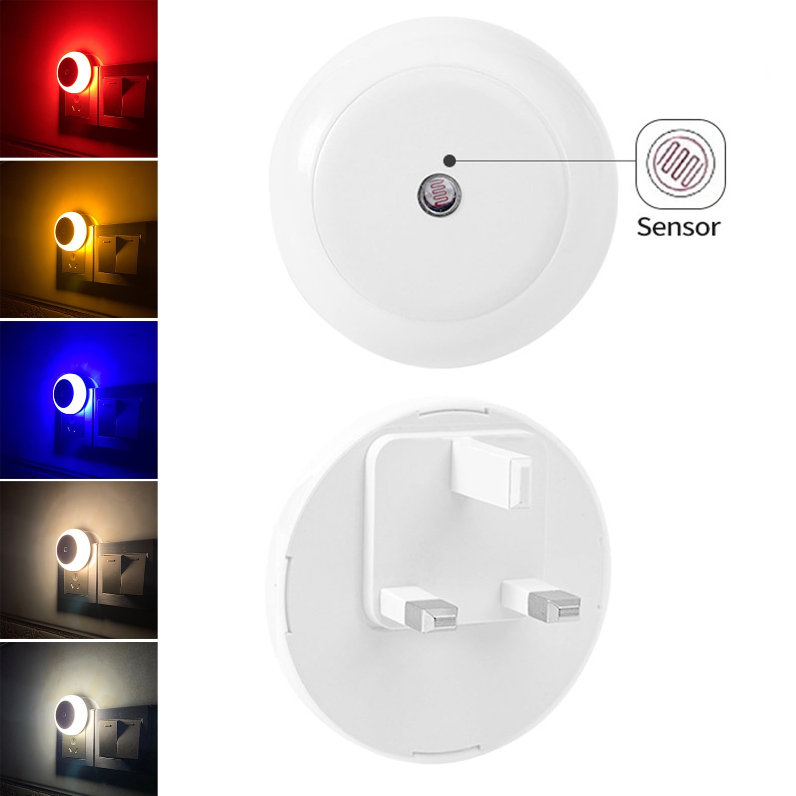 Fairnull LED Night Lamp Super Bright Auto On/Off Energy Saving Plug And ...
