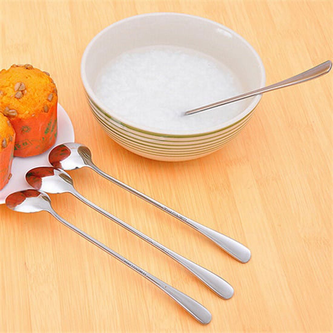 Fairnull Long Handle Stainless Steel Tea Coffee Spoon Cocktail Ice ...