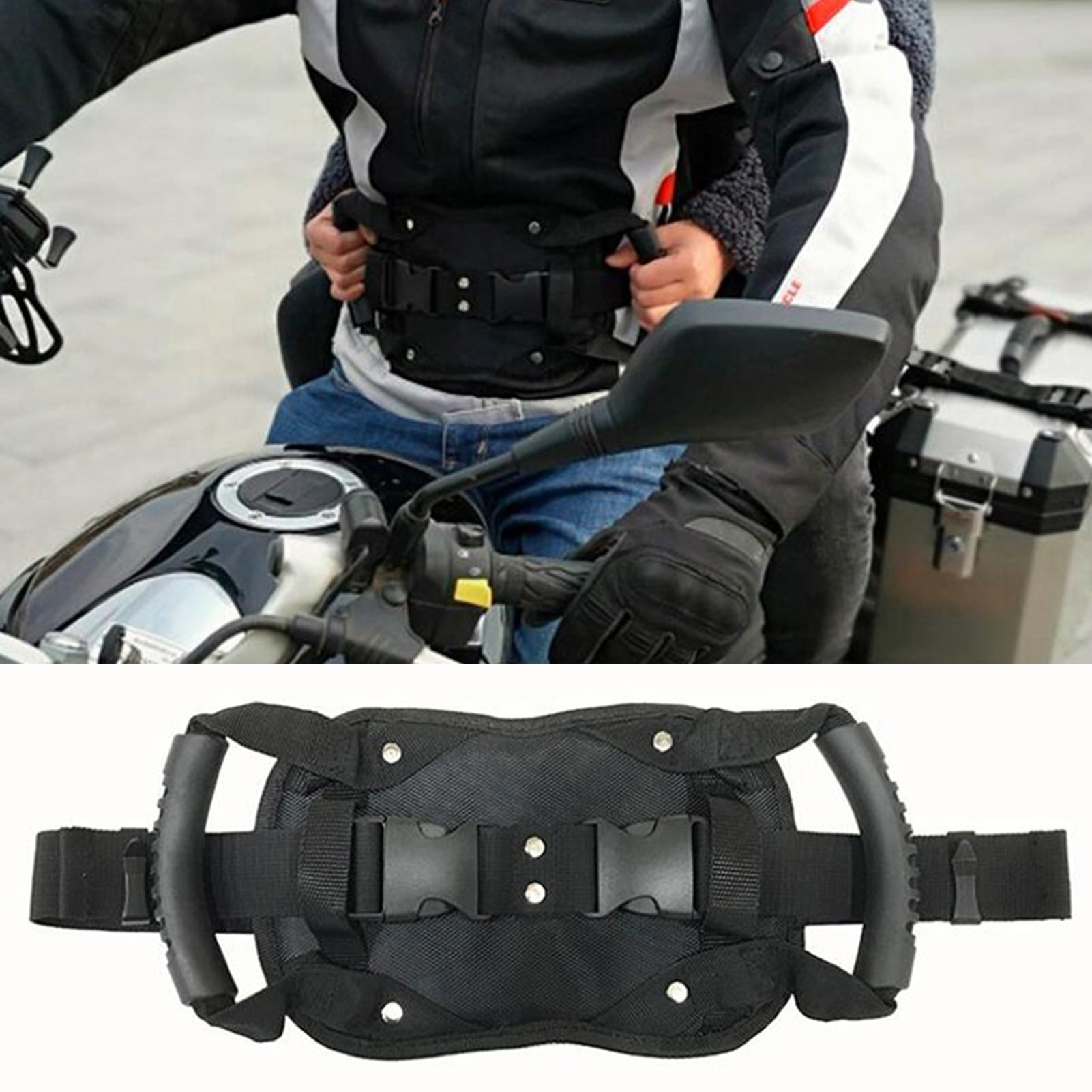 Fairnull Moto Safety Handle Non-slip Adjustable Rear Seat Passenger ...