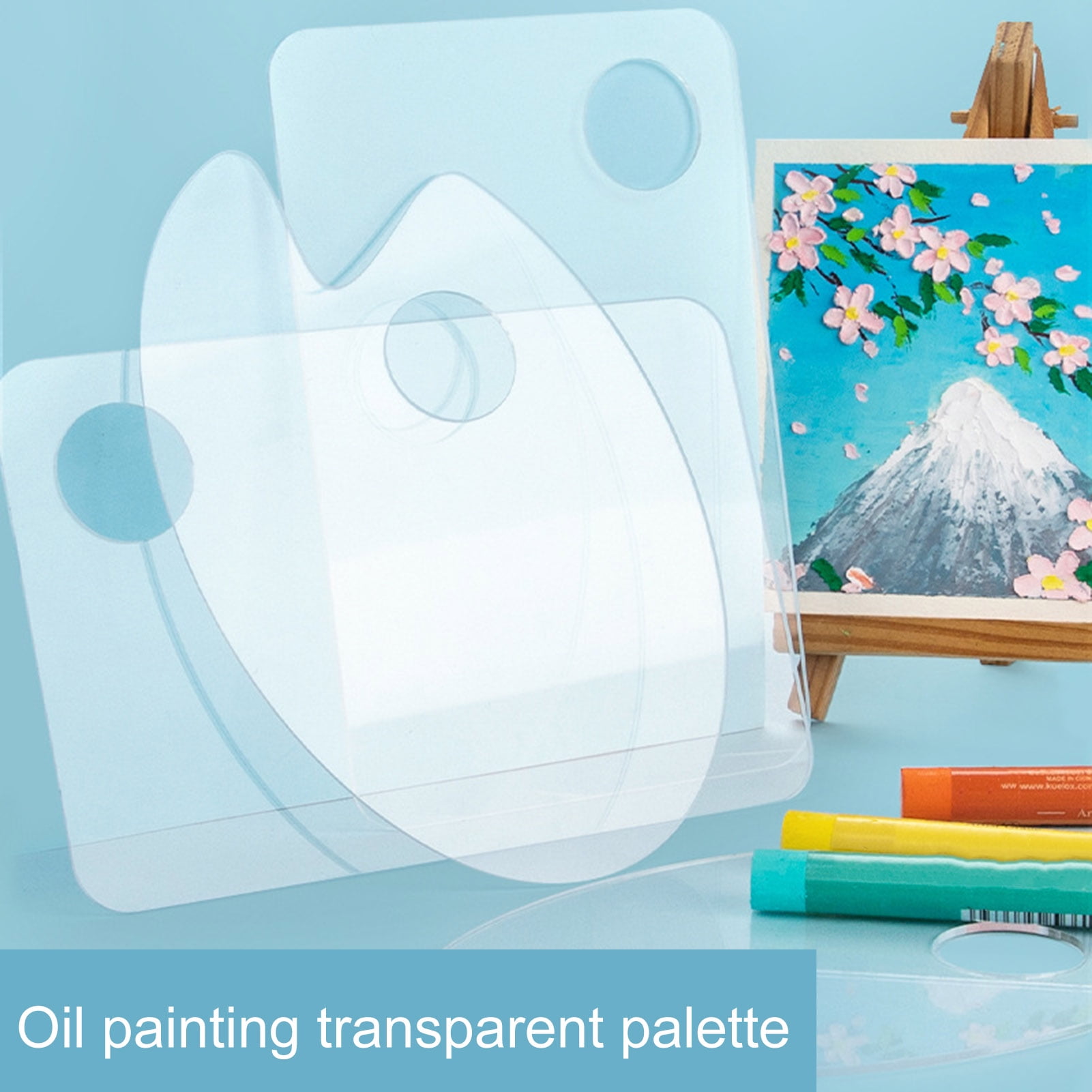 Fairnull Painting Palette Transparent Non-stick Comfortable Grip Clear ...