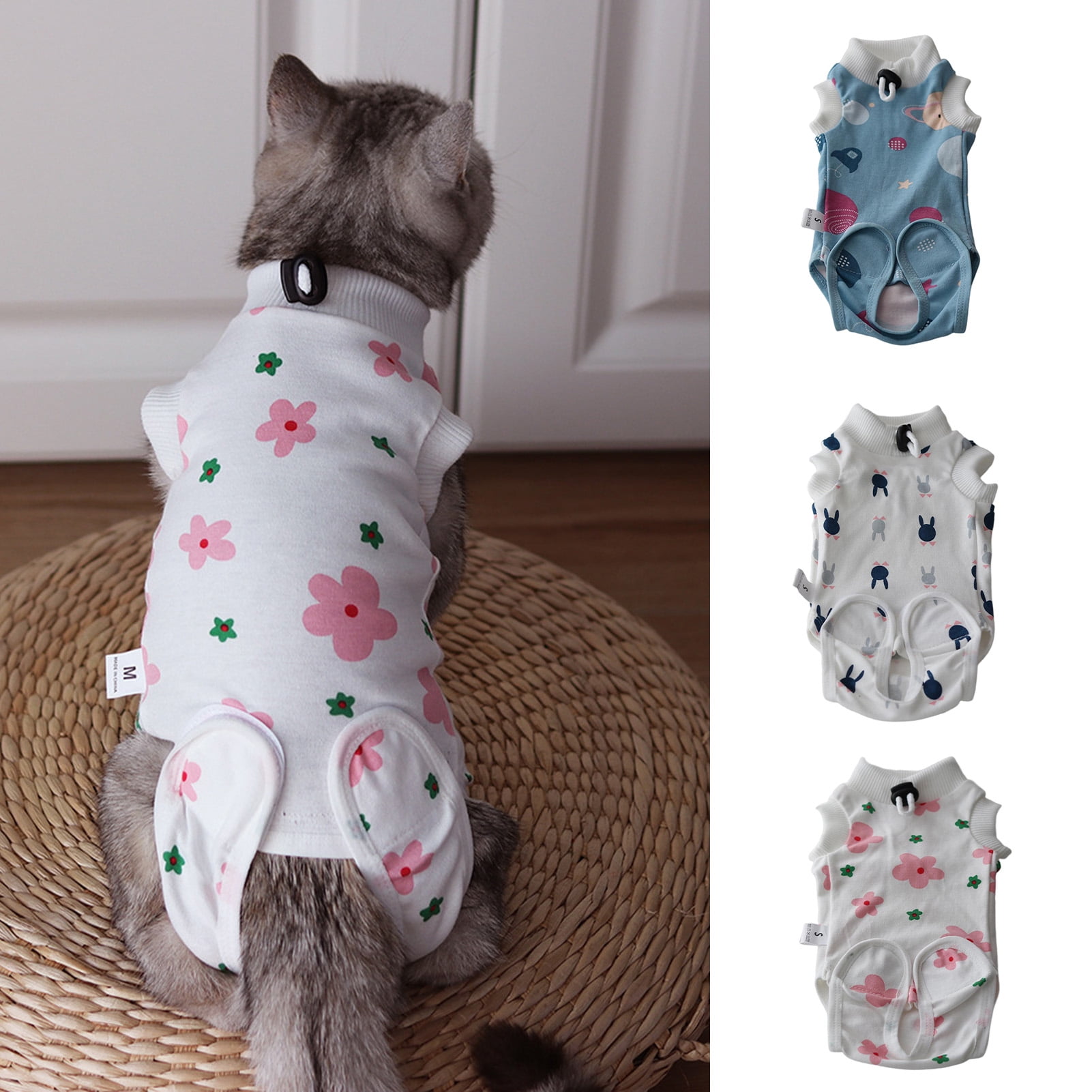 Fairnull Pet Neutering Suit High Elasticity Fastener Tape Fixed Cartoon ...
