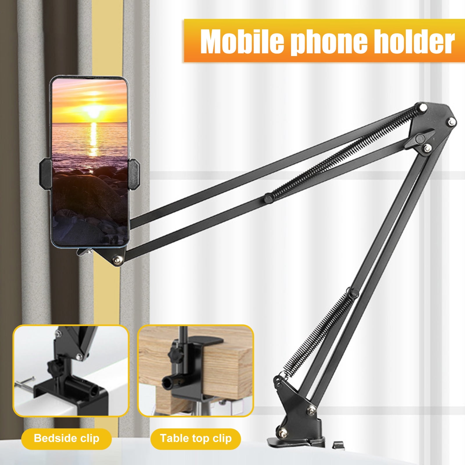 Fairnull Phone Bracket Cantilever 360 Degree Rotation Clip Design Home ...