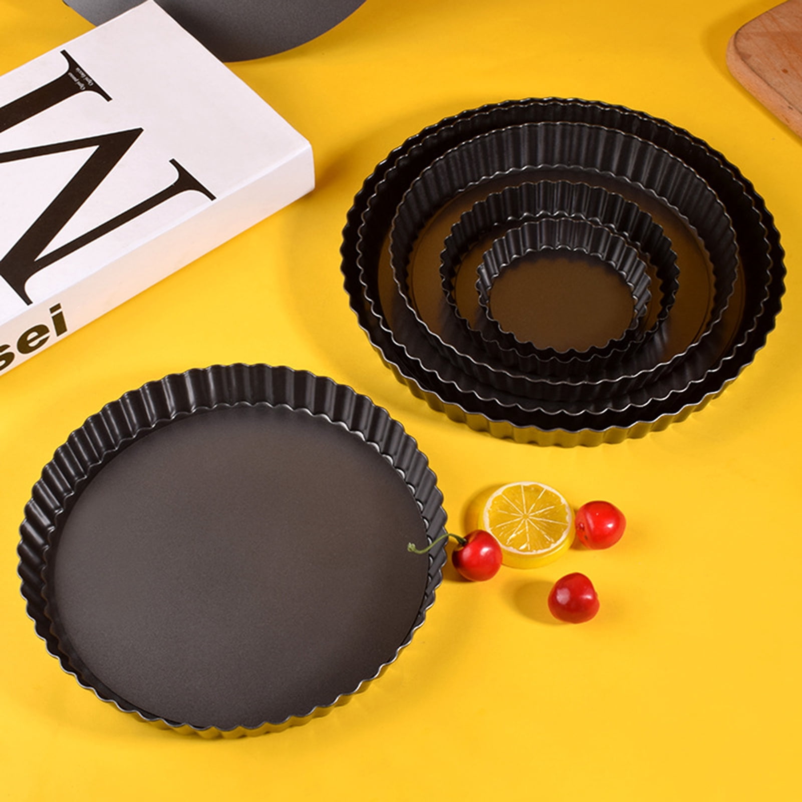Fairnull Pizza Tray Easy to Demould High Hardness Wave Edge Design ...