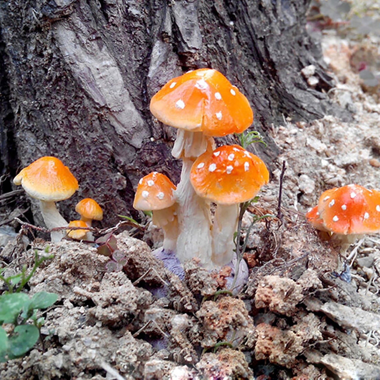 Fairnull Realistic Mushroom Toadstool Miniature Ornament Fairy Garden Terrarium Dollhouse Decor ...