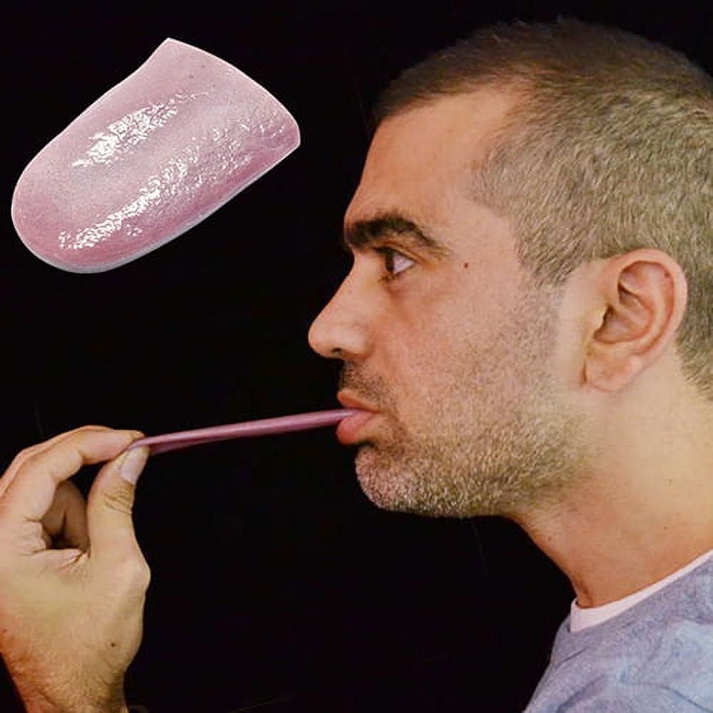 Fairnull Realistic Pierced Fake Tongue Magic Prop Halloween Joke Prank ...