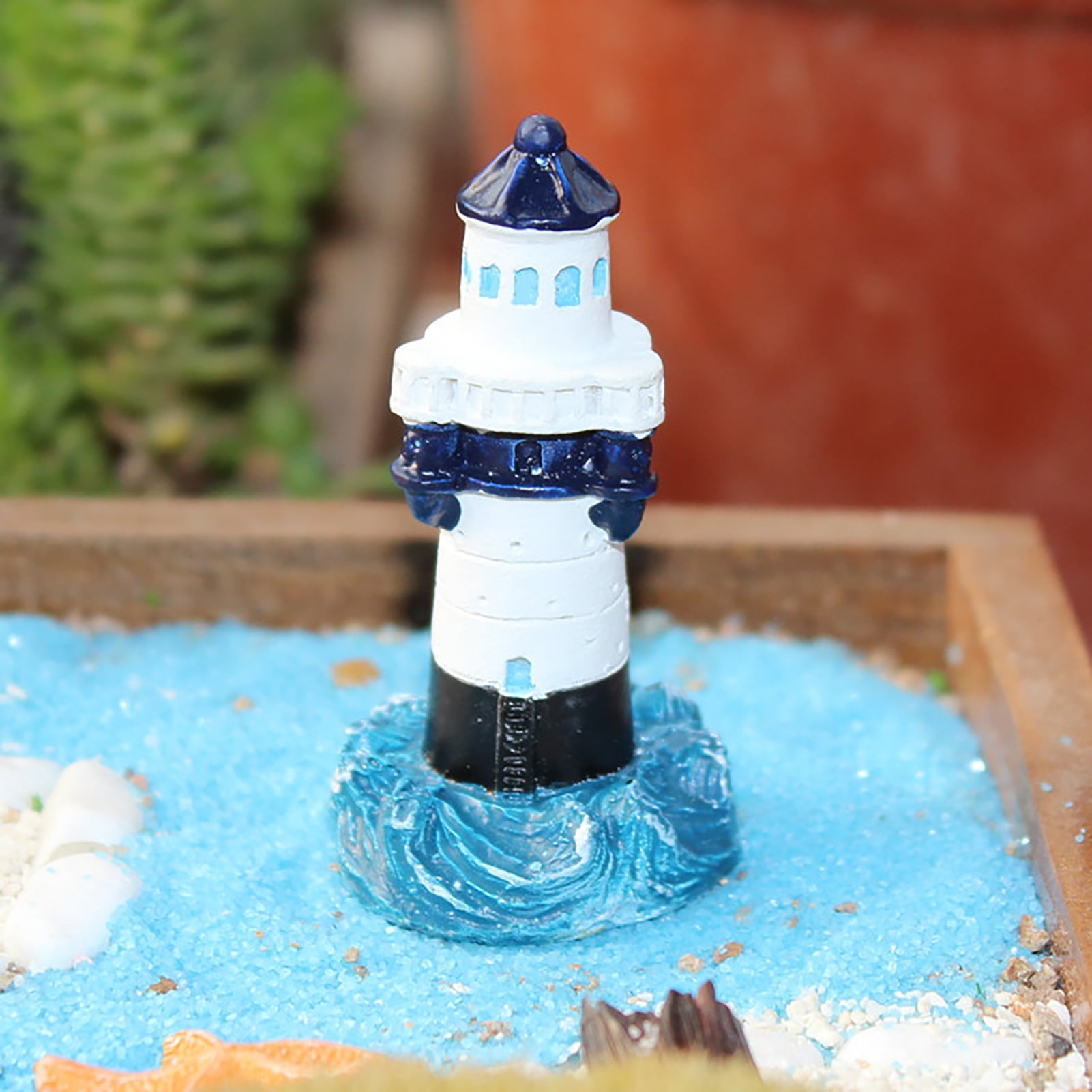 Fairnull Realistic Shape DIY Lighthouse Miniature Resin Micro Landscape ...