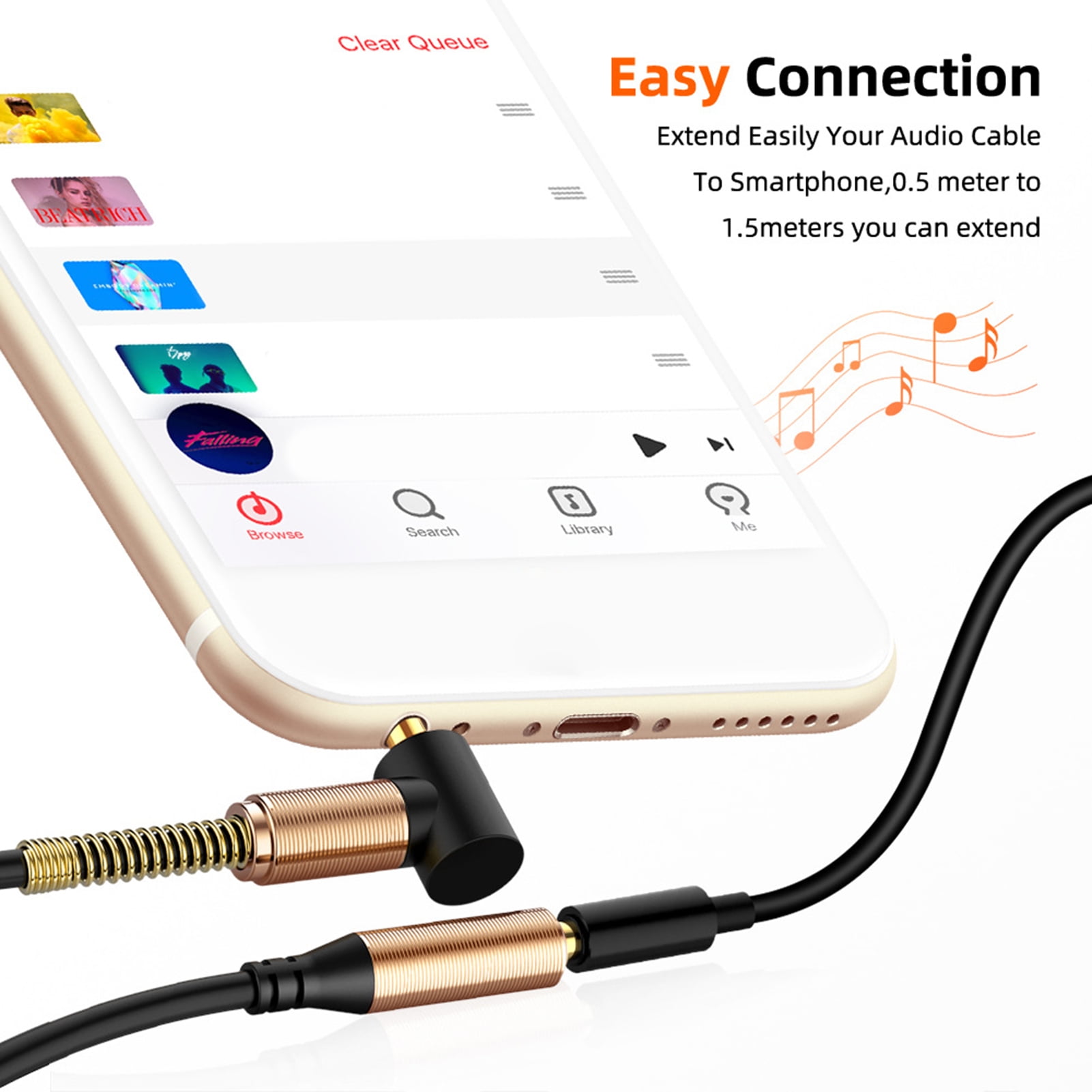 Fairnull Retractable Cable Low Loss Strong High Fidelity Signal Anti ...