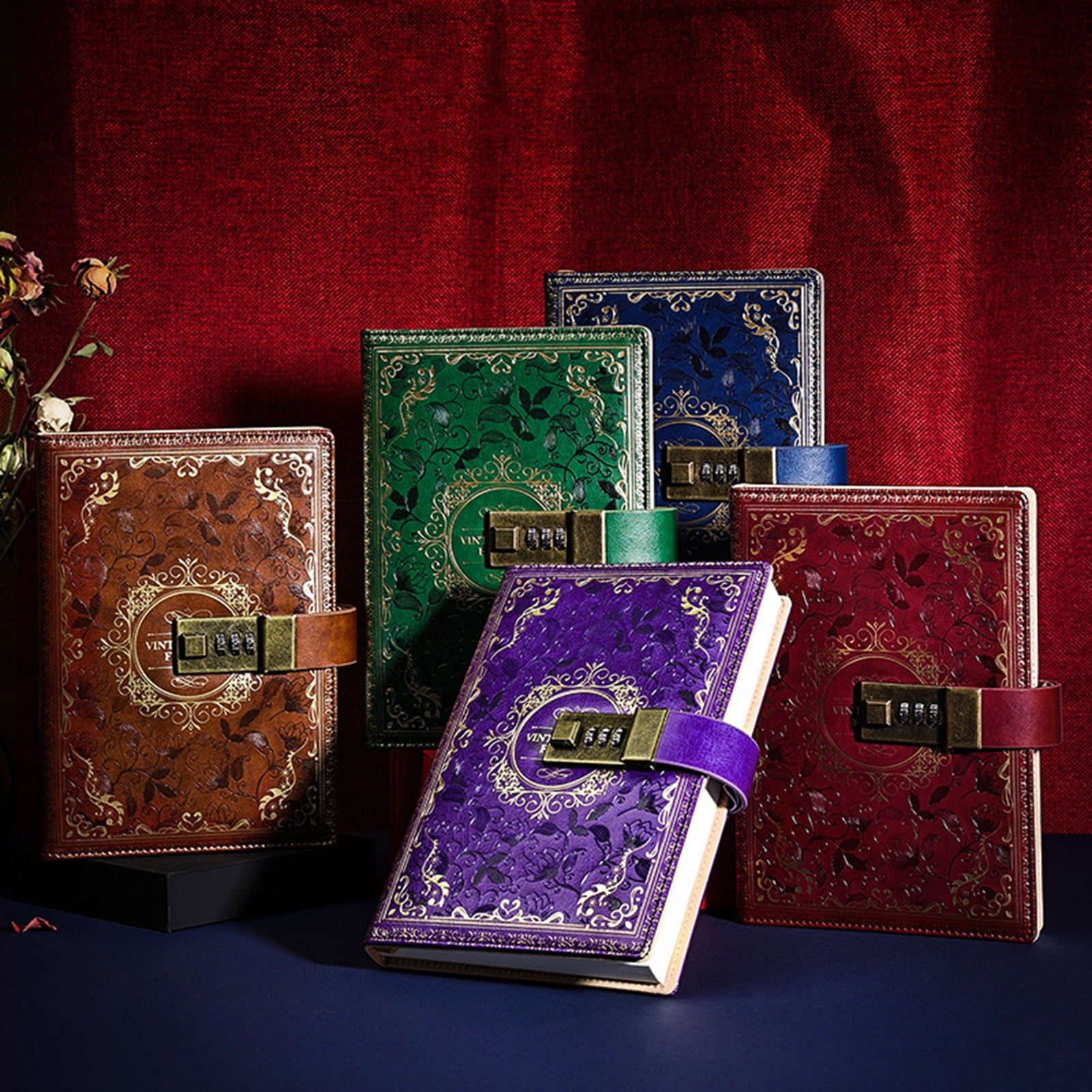 Fairnull Retro Style Notebook with Digital Combination Lock Password ...