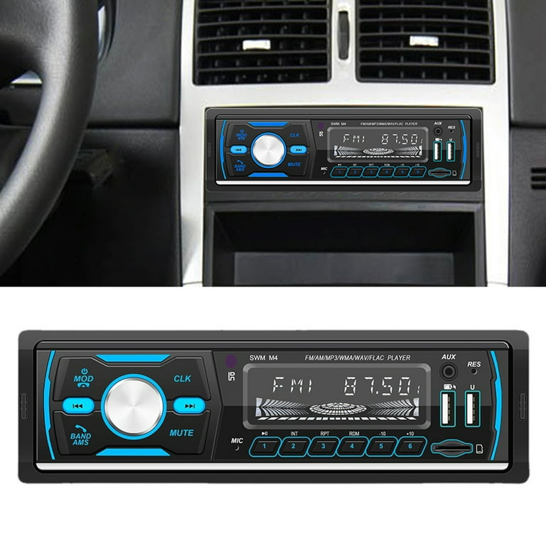 Fairnull Swm M4 Car Radio U Disk MP3 Colorful Light DAB DAB Digital Signal Stereo Receiver for Automotive Black