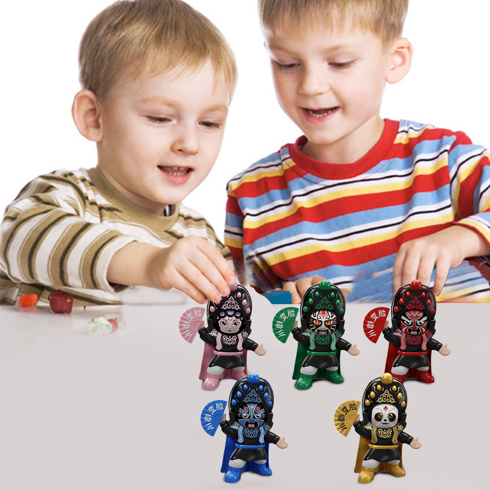 Fairnull Sichuan Opera Face Changing Doll with Movable Hat 5 Facial ...