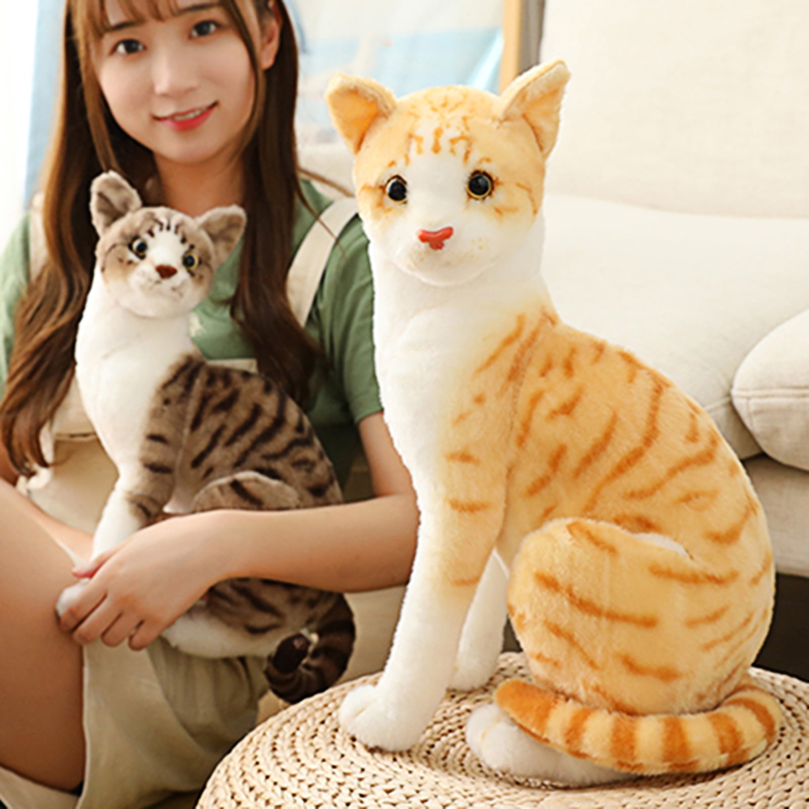 Fairnull Simulation Cats Design Plush Stuffed Pillow Animal Cushion ...