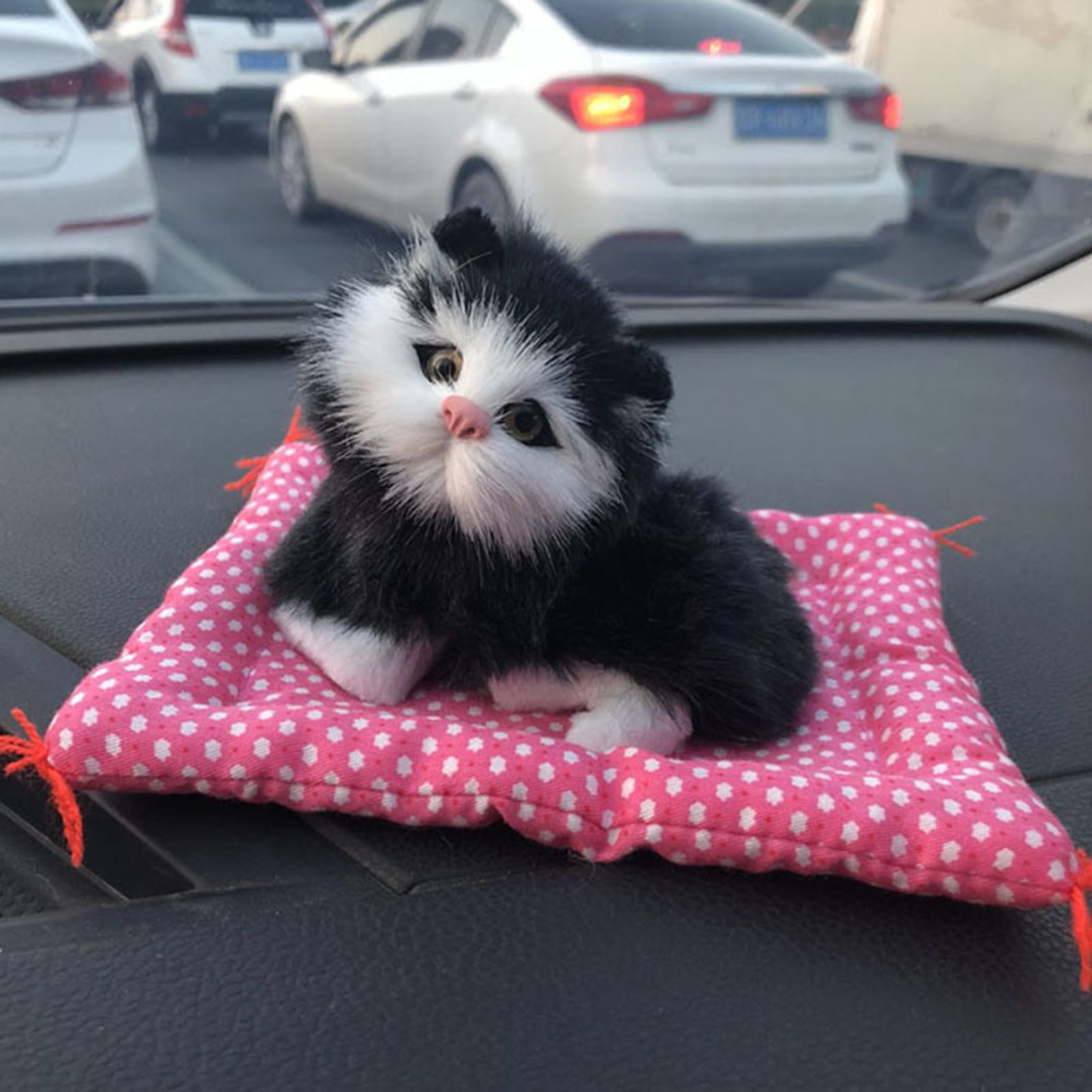 Fairnull Simulation Cute Cat Kitten Sound Plush Doll Toy with Sleeping ...