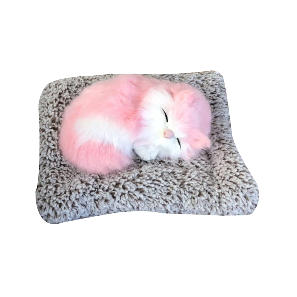 Fairnull Simulation Sleeping Cat Plush Bamboo Charcoal Doll Car ...