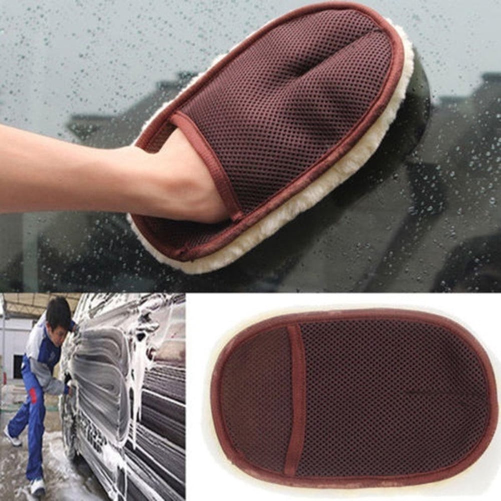 Fairnull Soft Mitten Plush Water Absorption Car Vehicle Cleaning ...