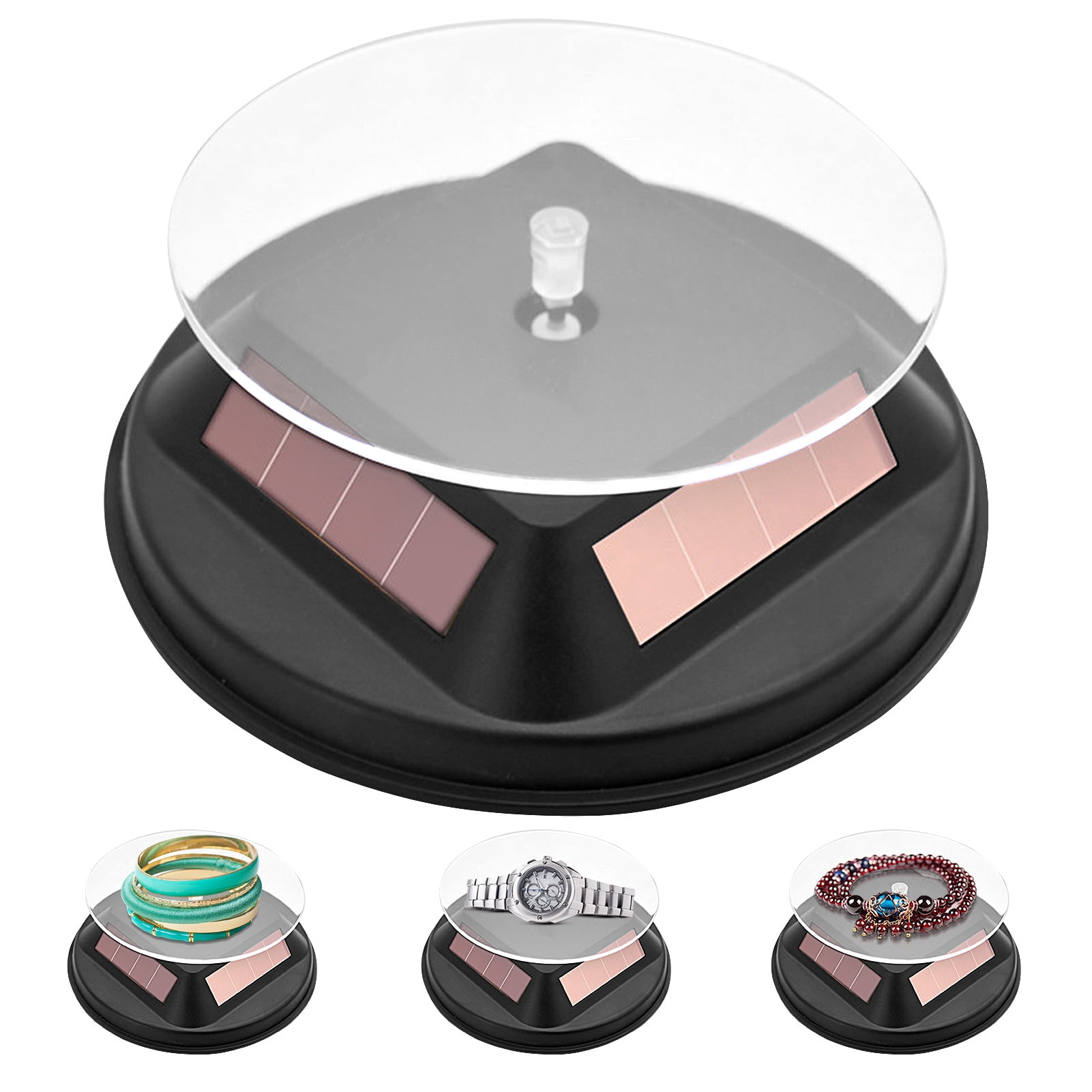 Fairnull Solar Display Stand Turntable Rotating Showcase Collection ...