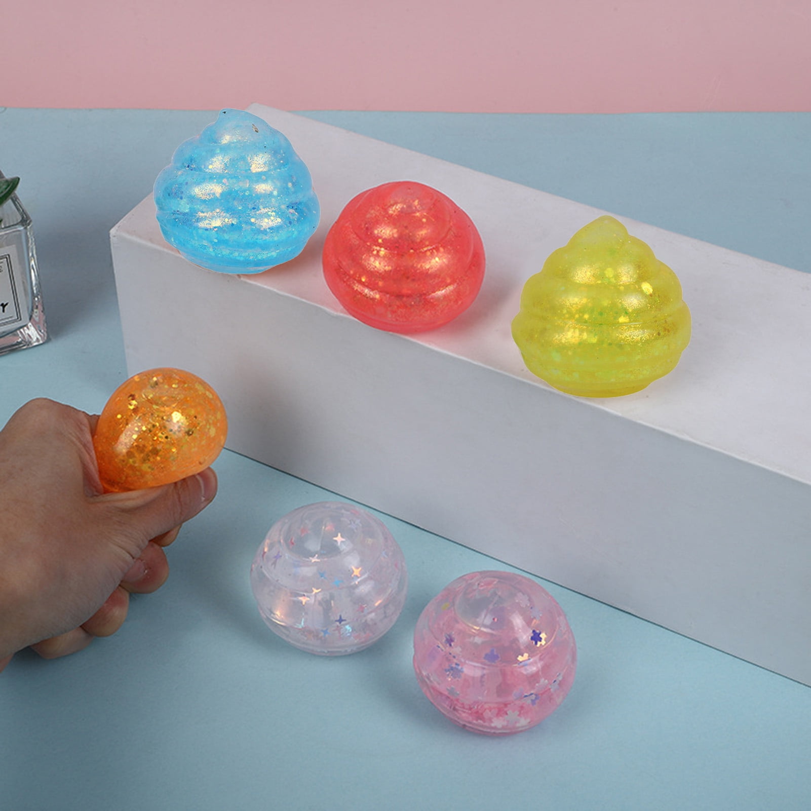 Fairnull Squeeze Fidget Toy Soft TPR Quick Rebound Colorful Mini ...