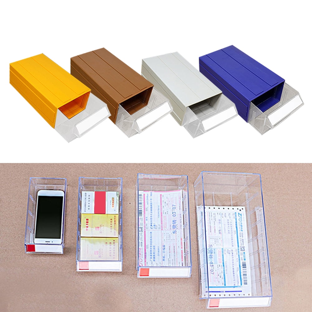 Fairnull Stackable Plastic Thick Small Parts Cabinet Container Box ...